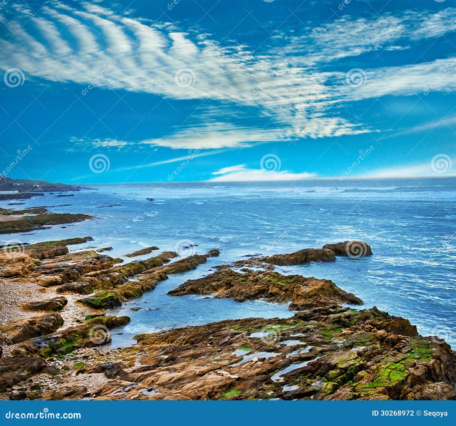 Ocean coast, a landscape stock photo. Image of beach - 30268972