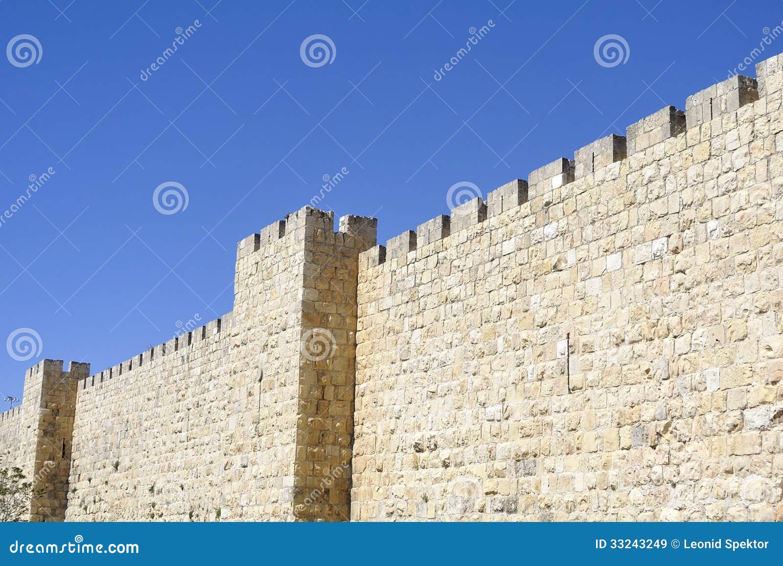 City Wall of Old Jerusalem. Stock Image - Image of city, east: 33243249