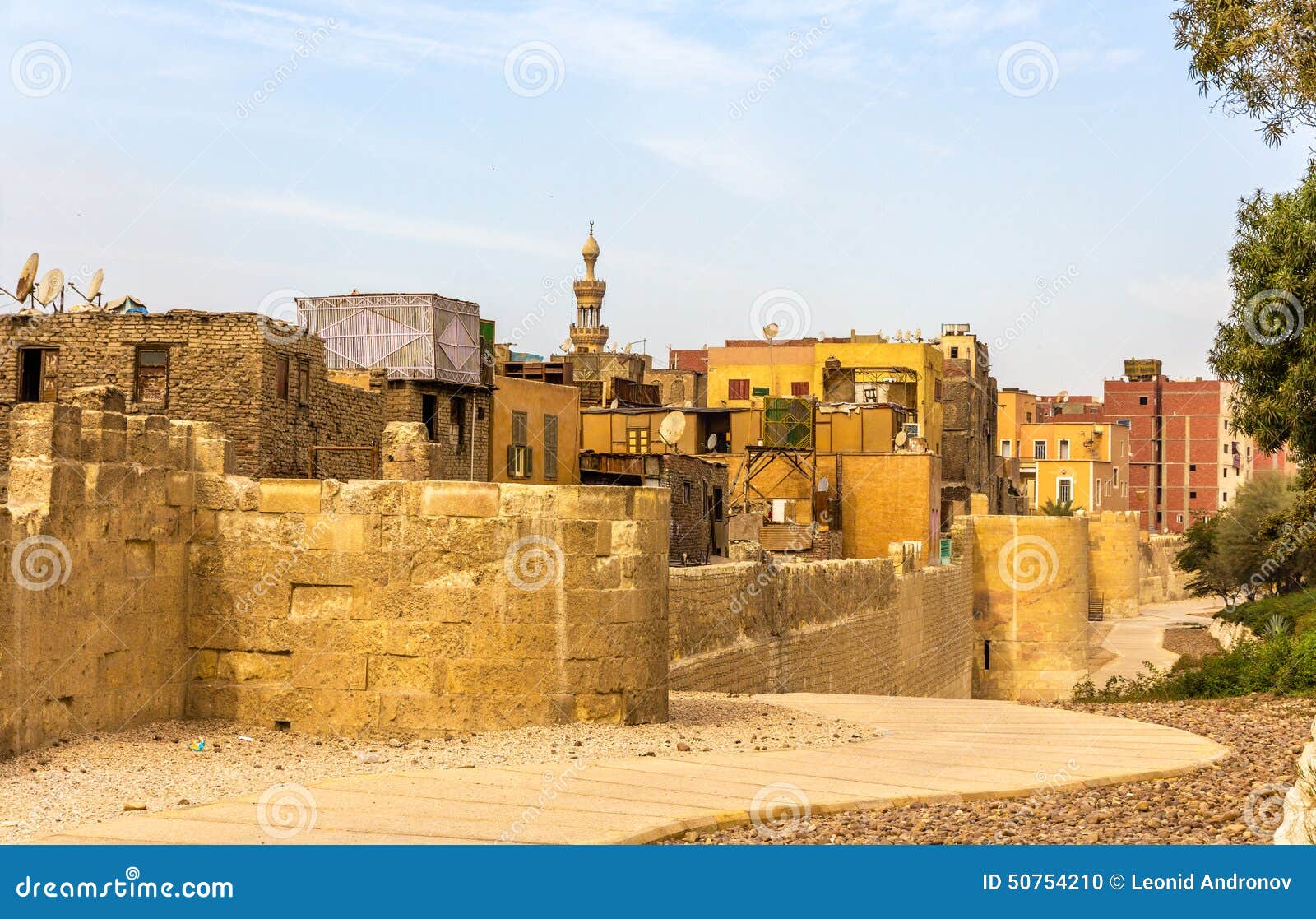 City Walls of Cairo in the Islamic District Stock Photo - Image of ...