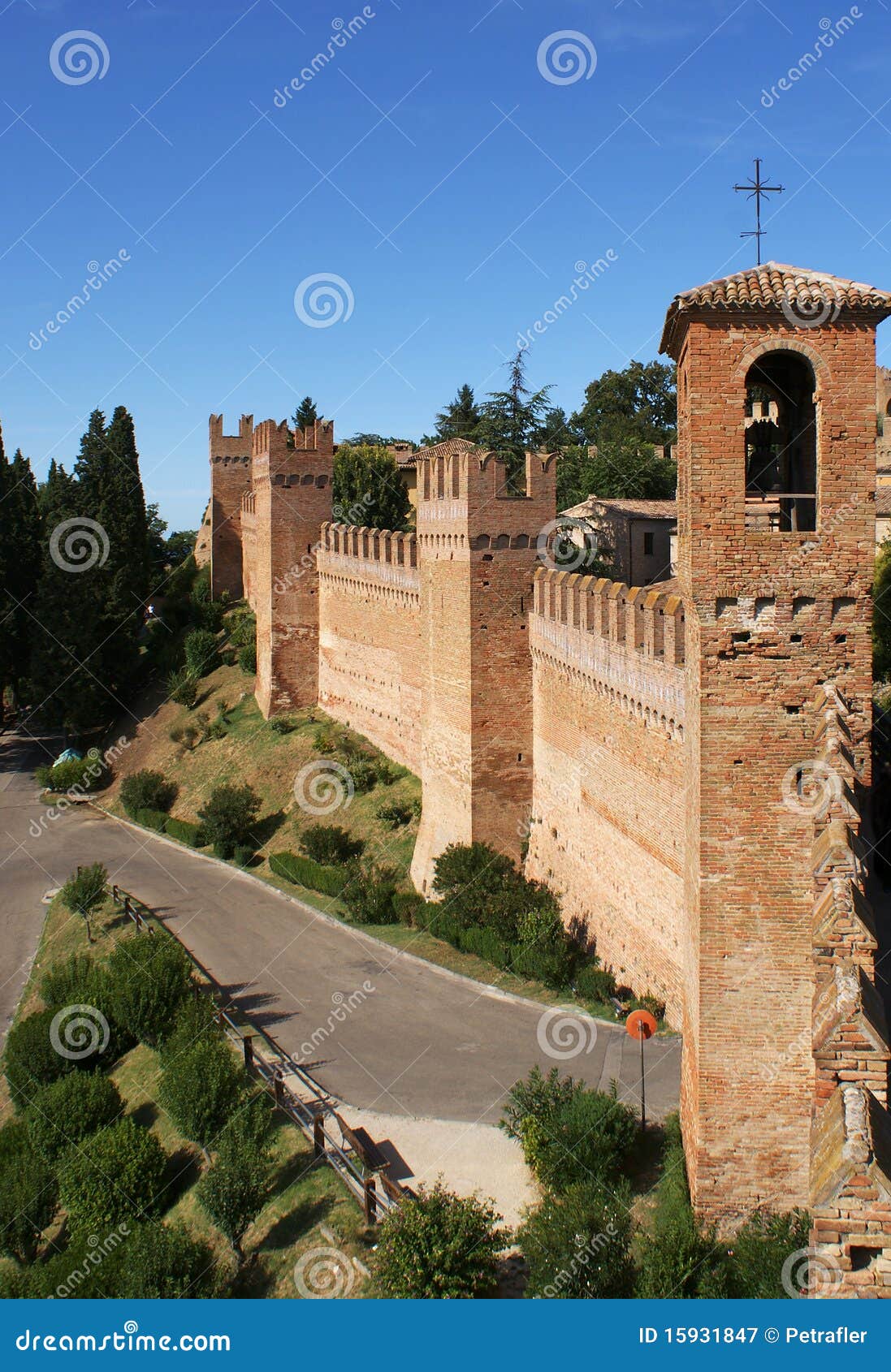 City Walls, Gradara stock image. Image of structure, gradara - 15931847