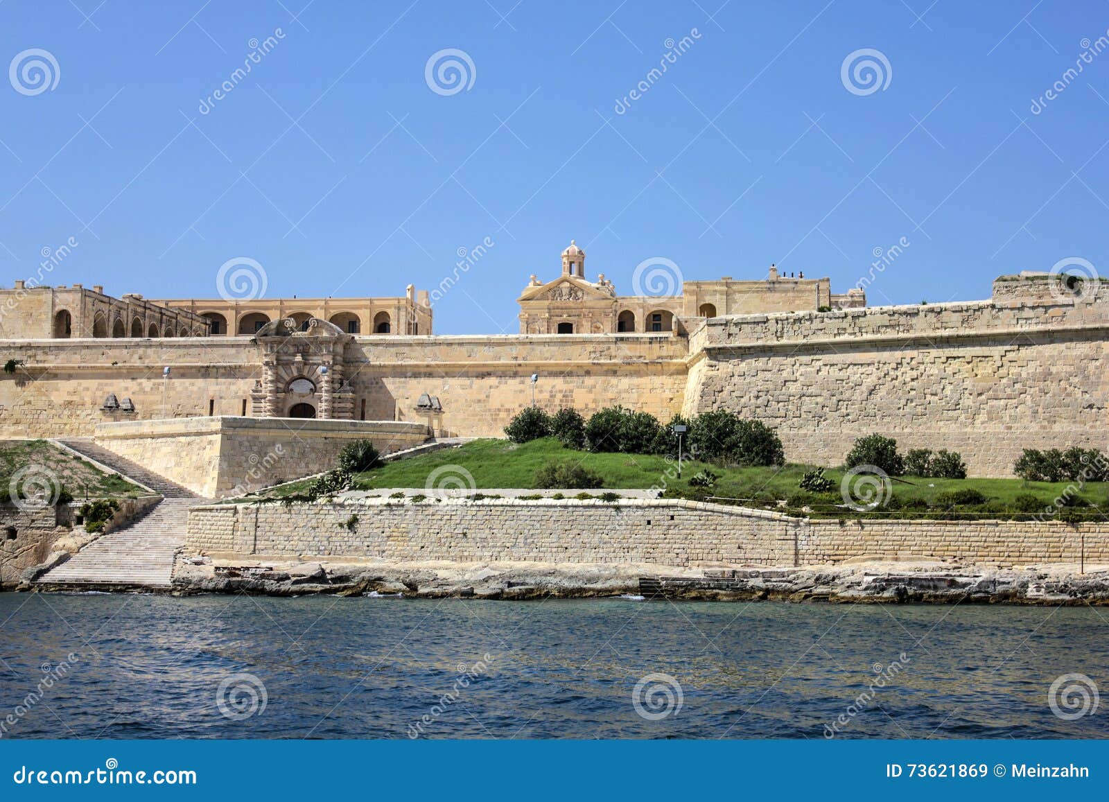 The City Walls of Valletta with Old Castle Stock Image - Image of ...