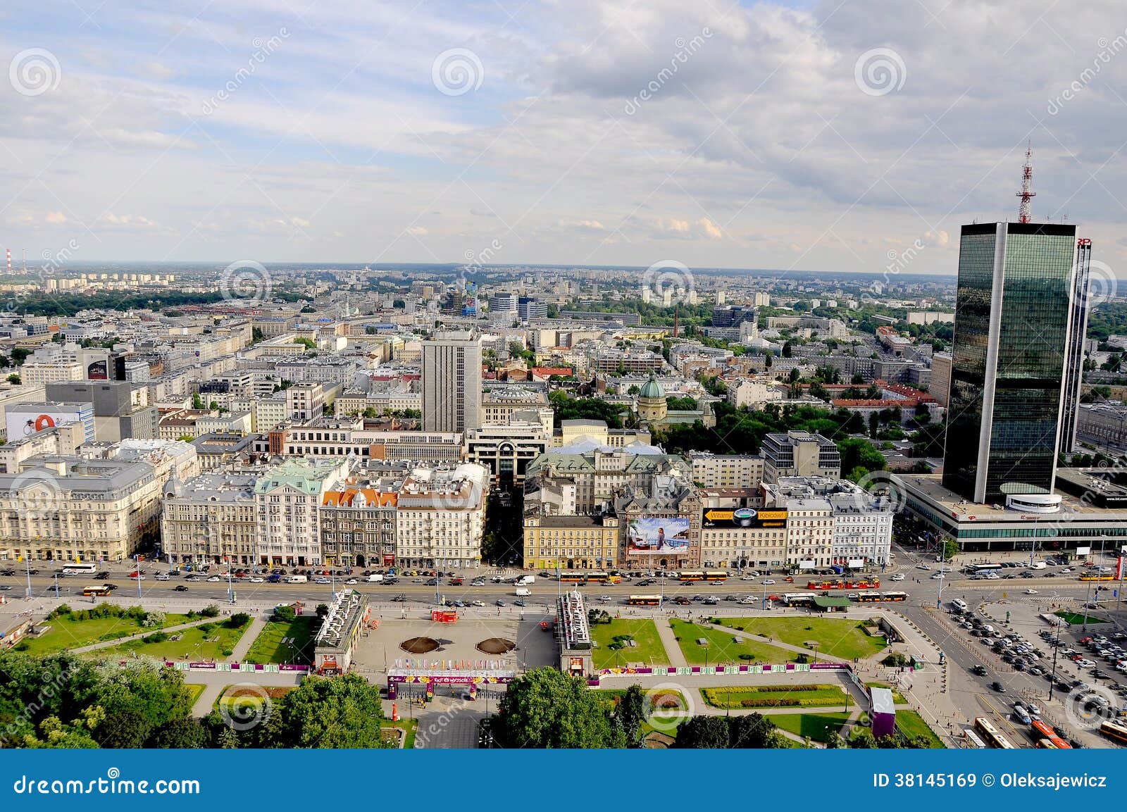 The city of Warsaw editorial stock image. Image of spring - 38145169