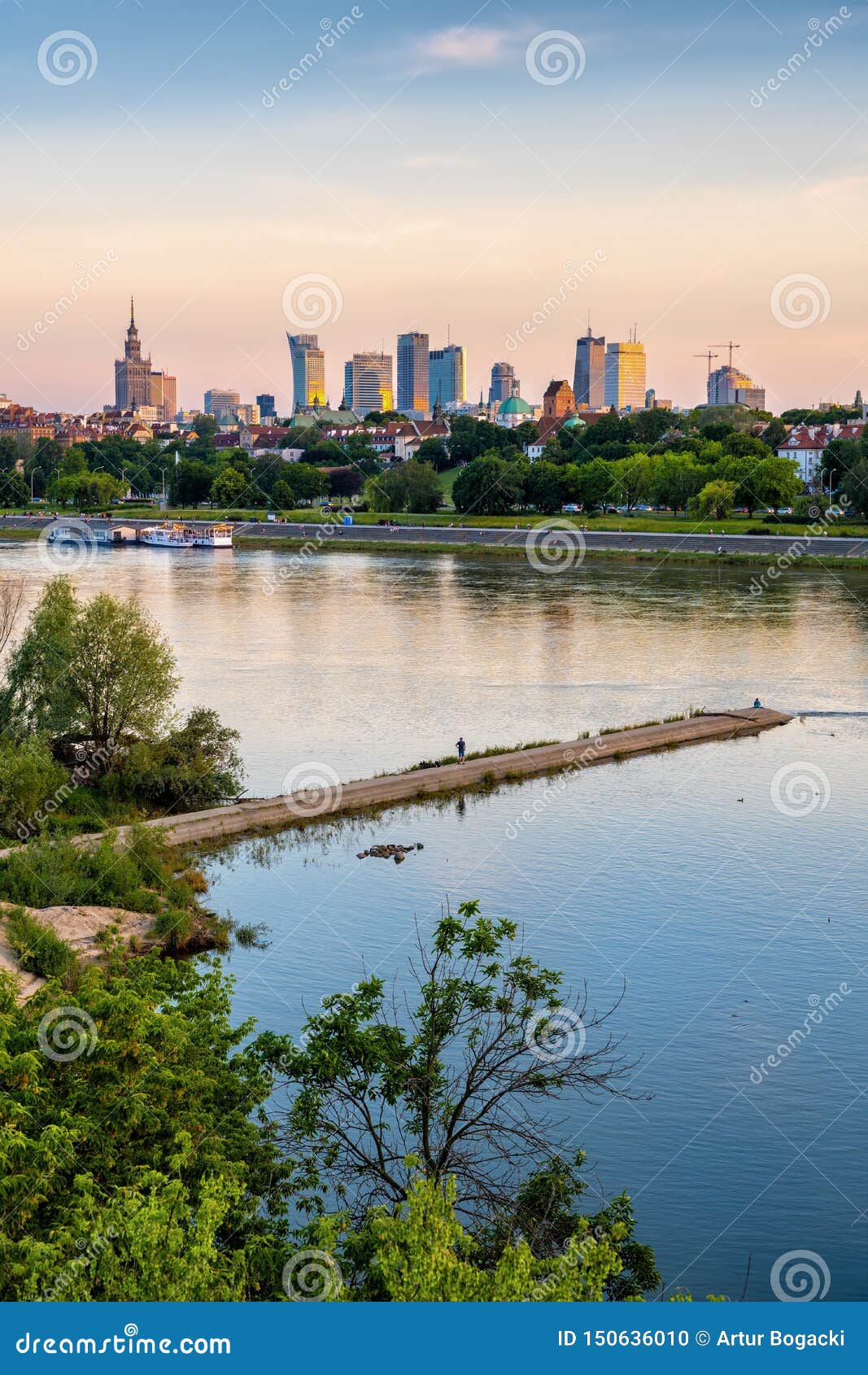 City of Warsaw River View stock photo. Image of vistula - 150636010