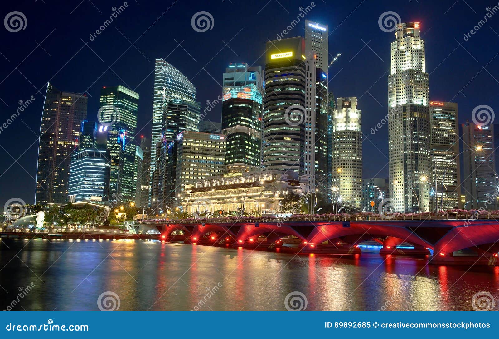 City Waterfront With Bridge Picture. Image: 89892685