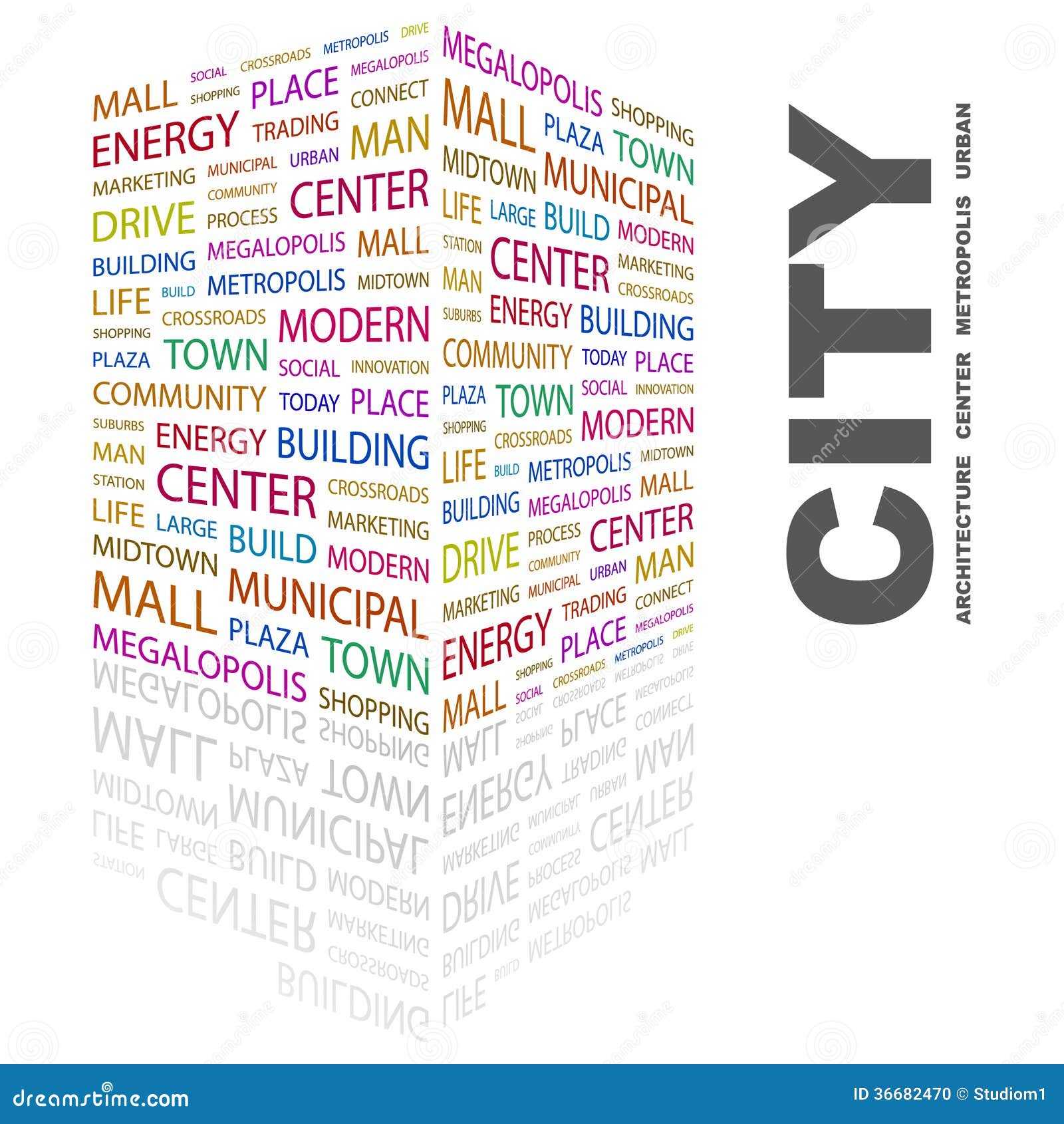 CITY. stock vector. Illustration of metropolitan, cityscape - 36682470