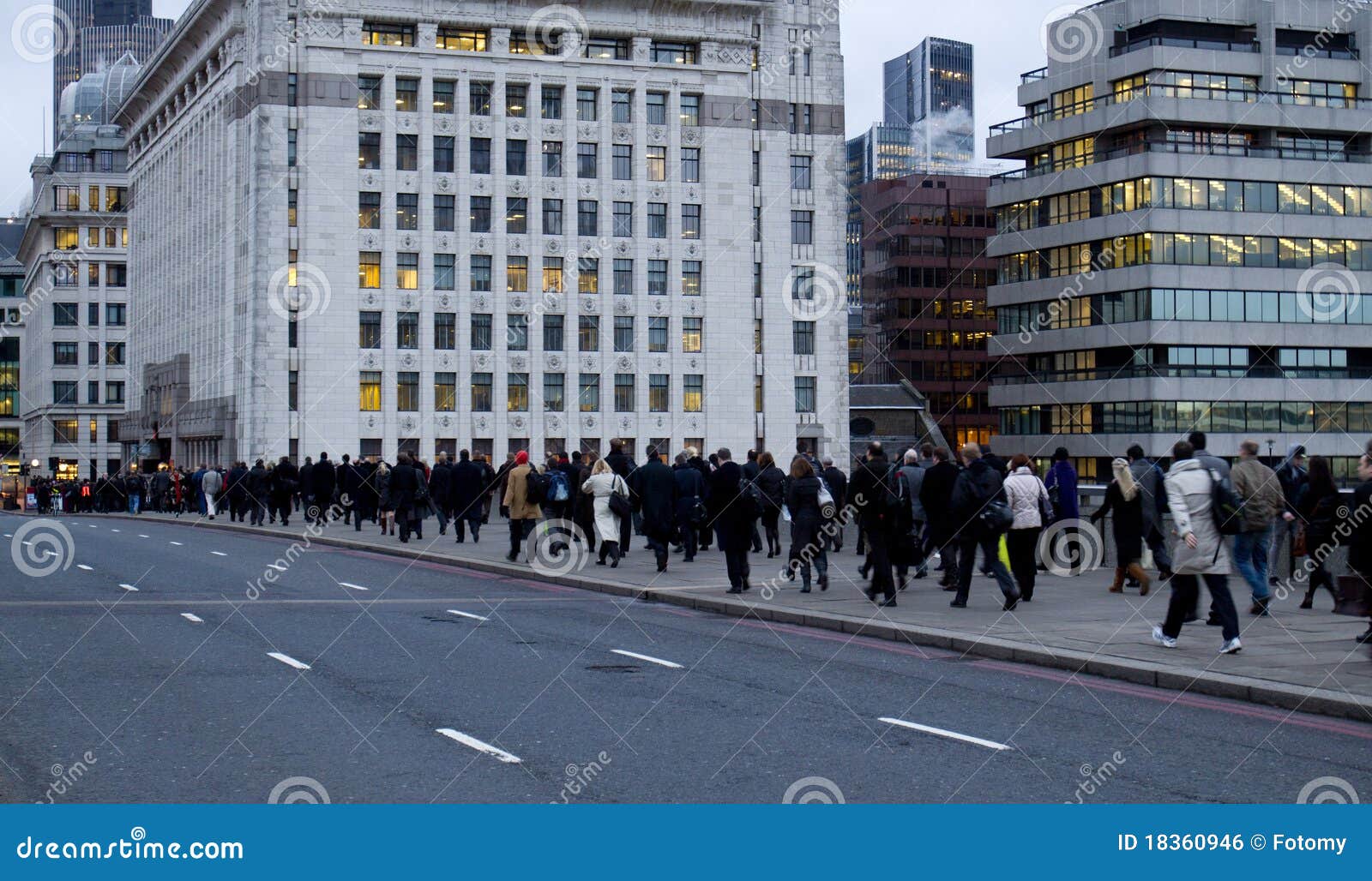 City workers going to work stock photo. Image of deadline - 18360946