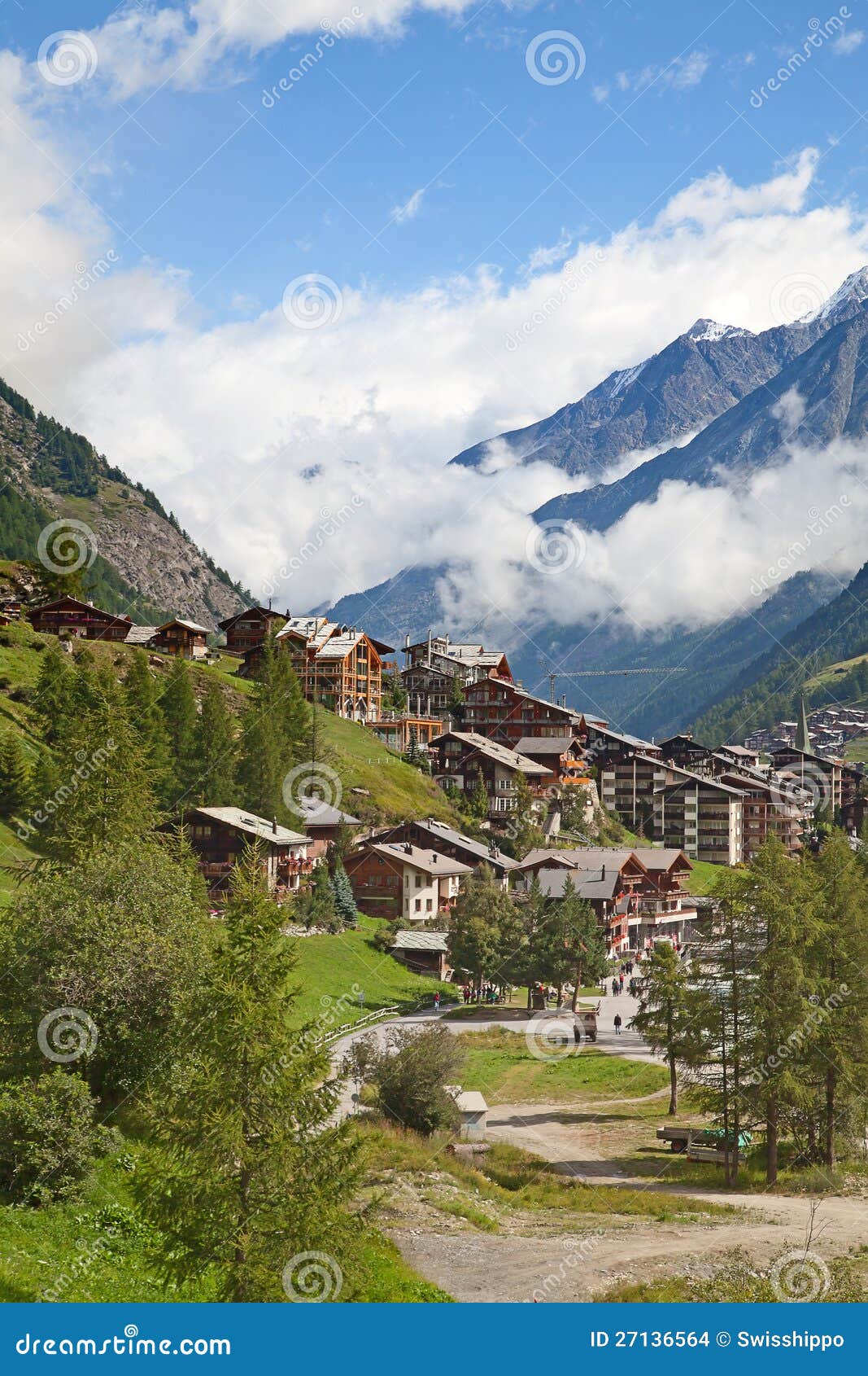City Zermatt stock photo. Image of european, serene, alpine - 27136564