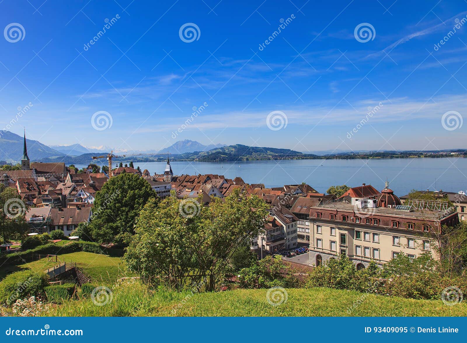 City of Zug in Switzerland stock image. Image of european - 93409095