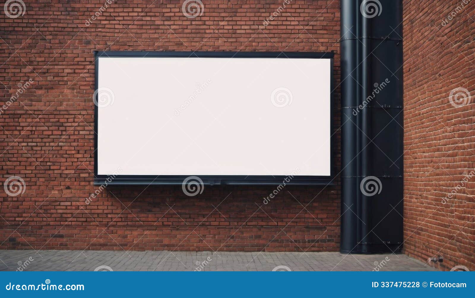 Citylight On A Brick Wall, Place For Kerlama, Information, Mockup, Ai ...