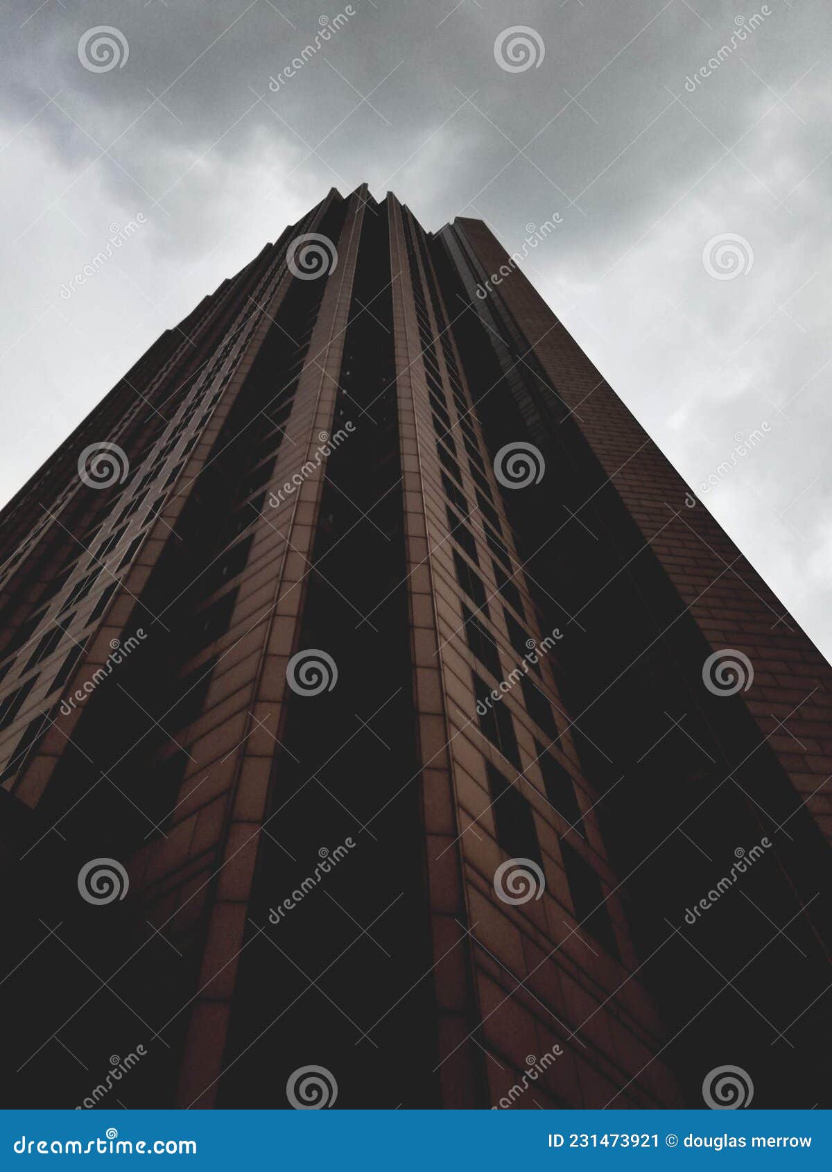 Cityplace tower ominous stock image. Image of wall, wood - 231473921