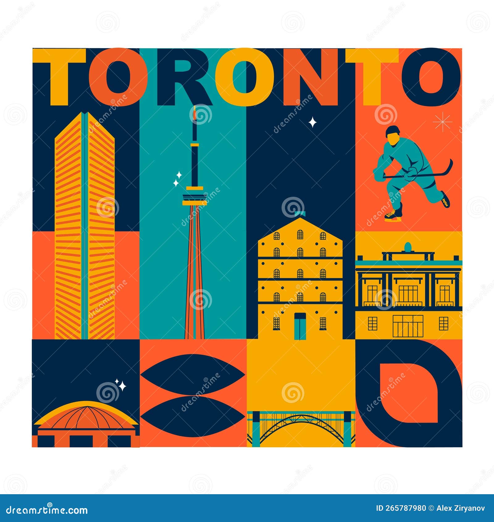 Toronto Branding Technology Concept Vector Illustration Stock Vector ...