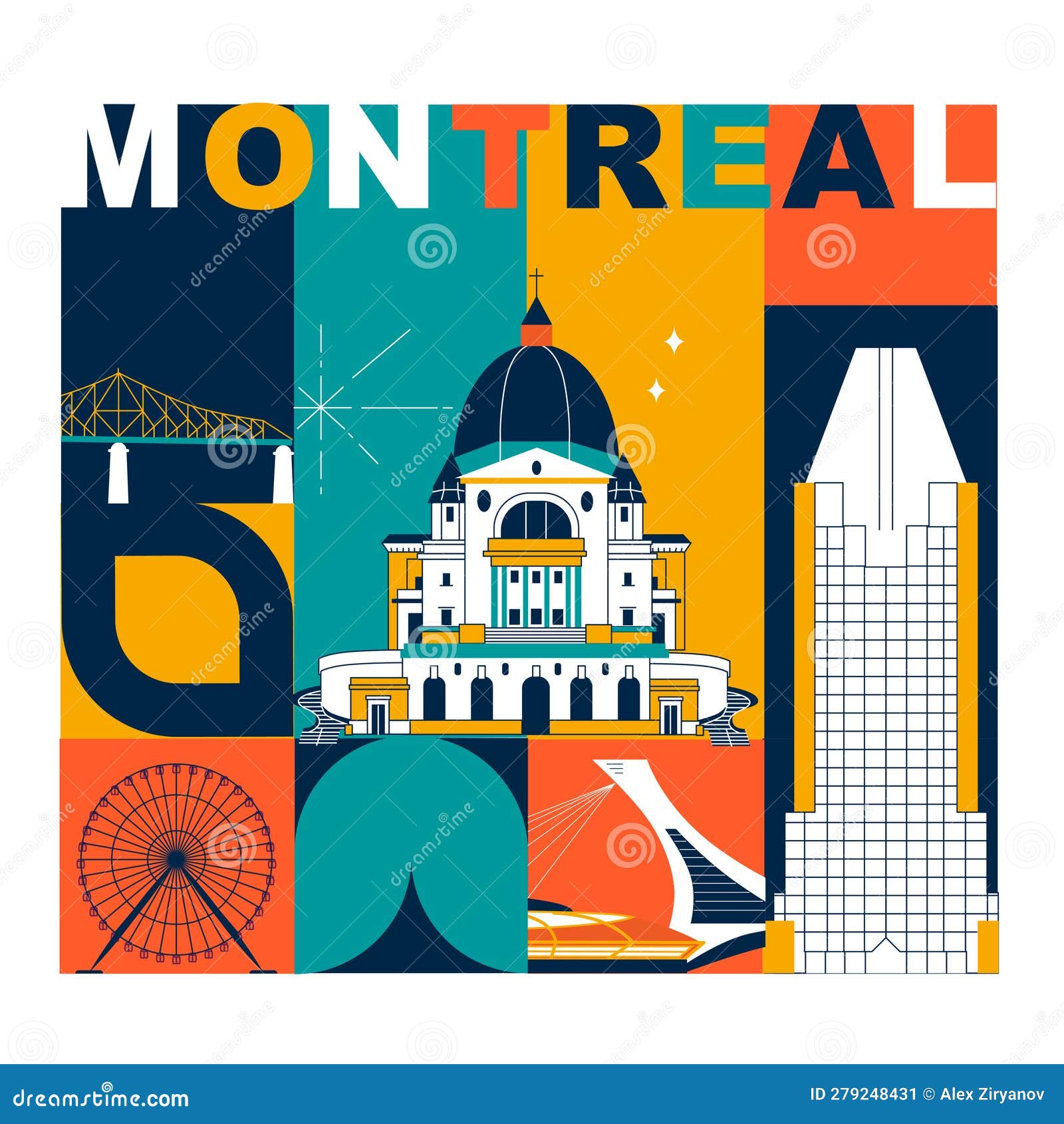 Montreal. Vector Lettering | CartoonDealer.com #168217027