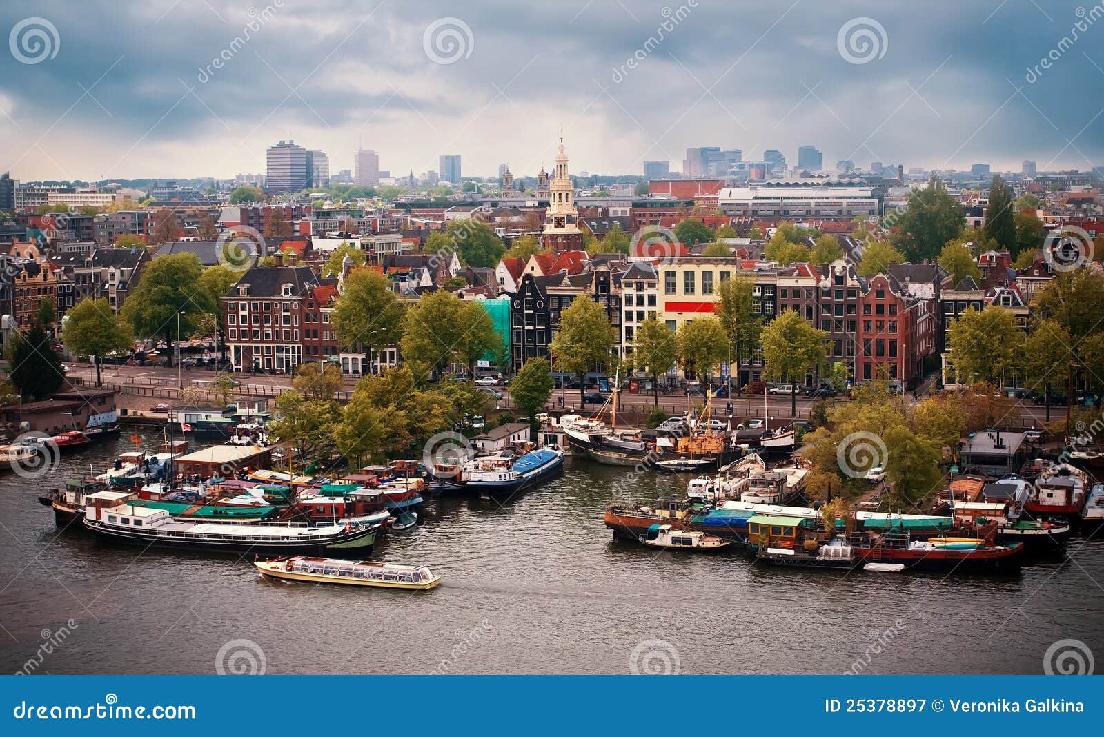 Cityscape of Amsterdam. Netherlands Stock Image - Image of nordic, boat ...