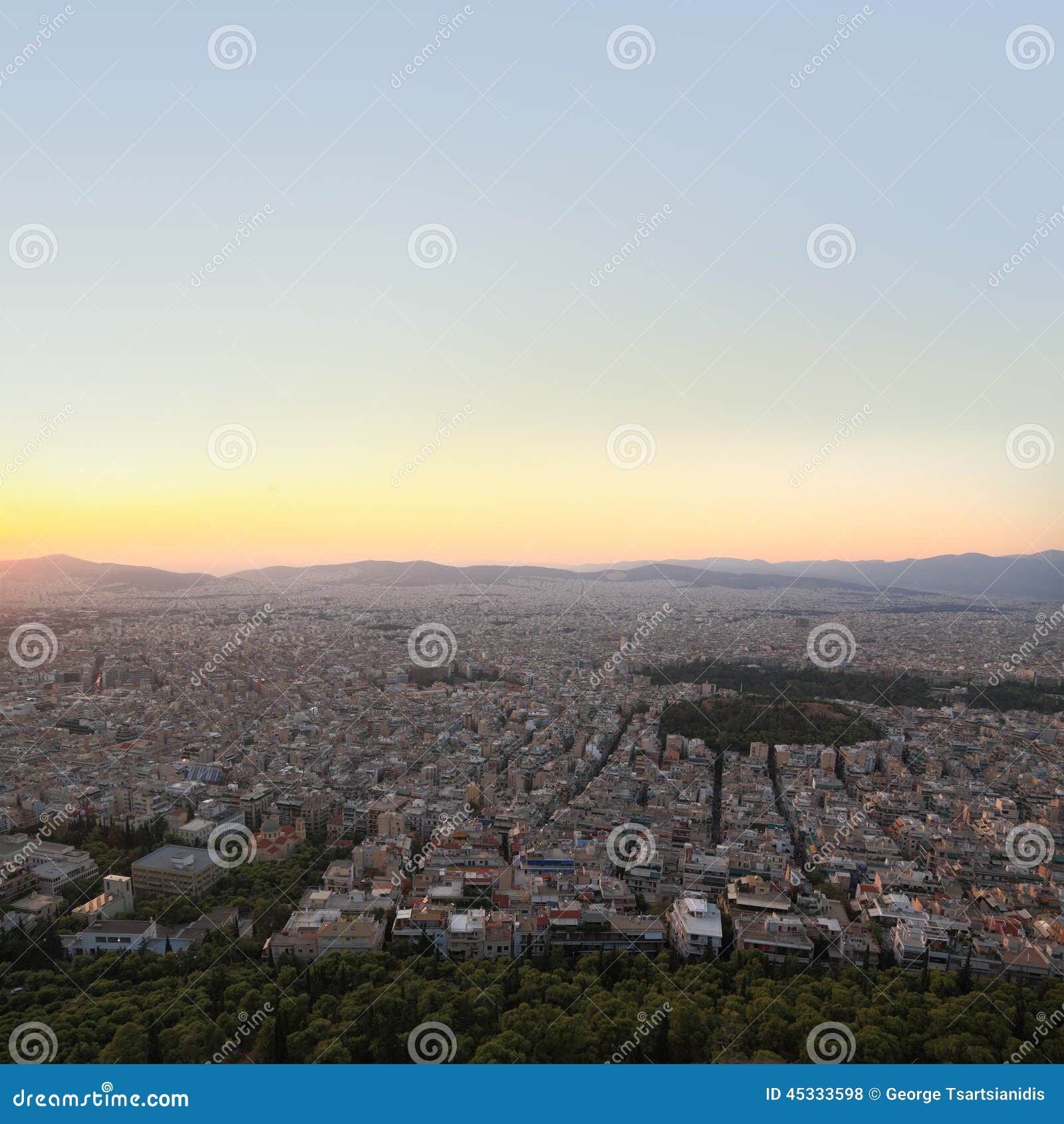 Cityscape Athens Greece stock photo. Image of megalopolis - 45333598