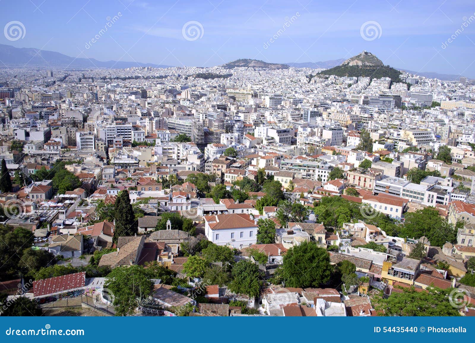 Cityscape of Athens Greece stock photo. Image of population - 54435440