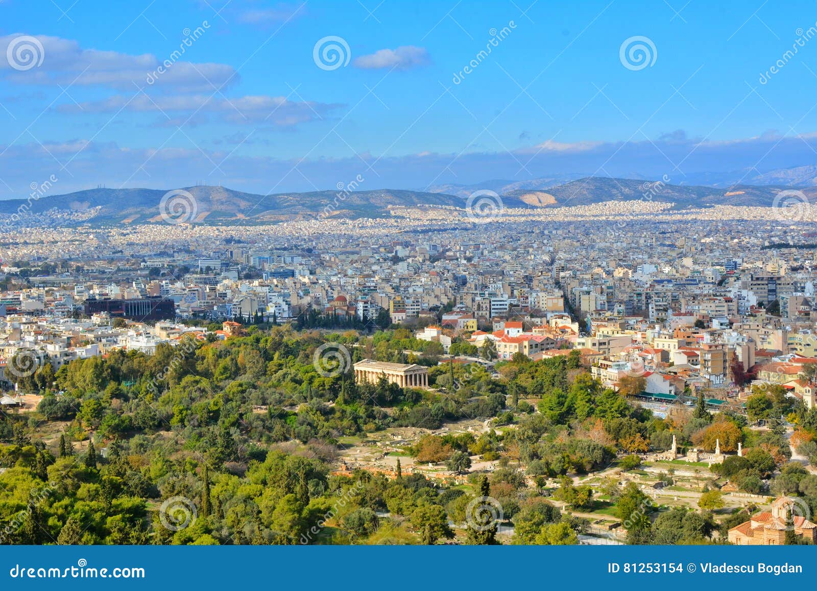 Cityscape of Athens editorial stock image. Image of ancient - 81253154