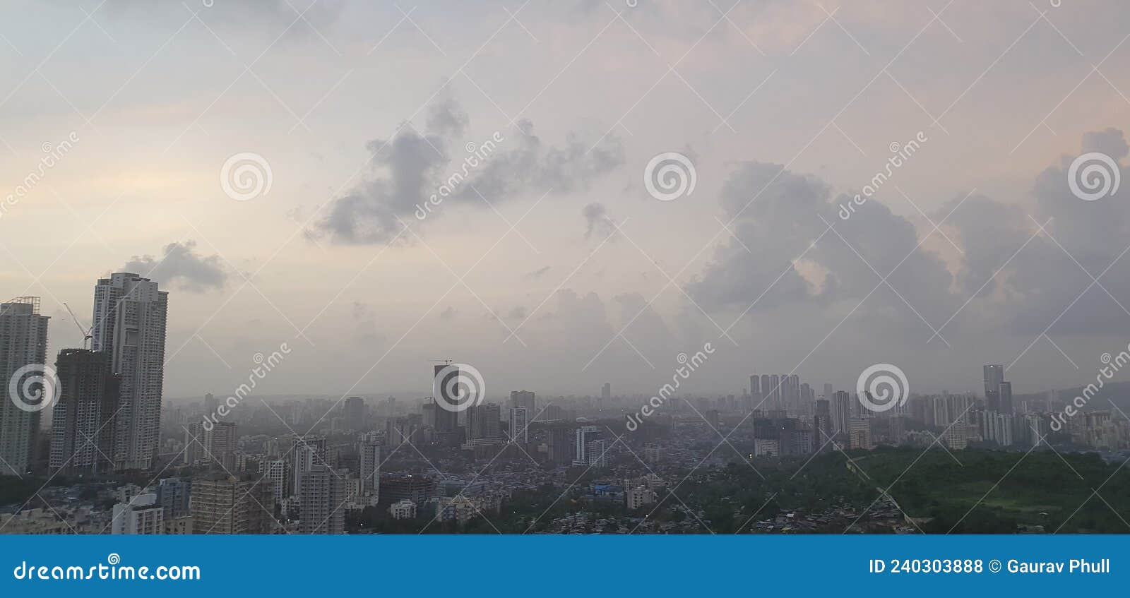 Cityscape Balcony View Horizon Clouds Stock Photo - Image of horizon ...
