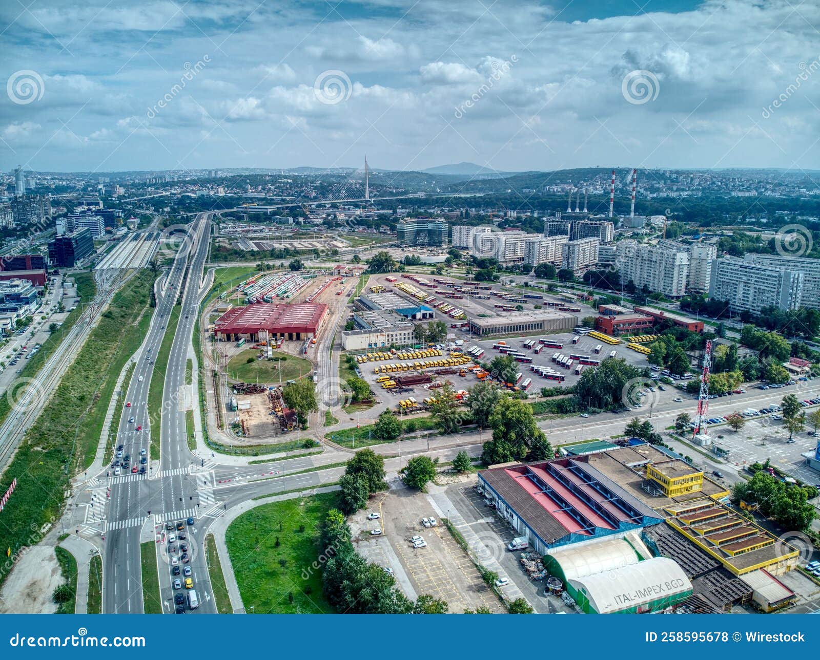 Cityscape of Belgrade from the Drone. Serbia Editorial Stock Photo ...