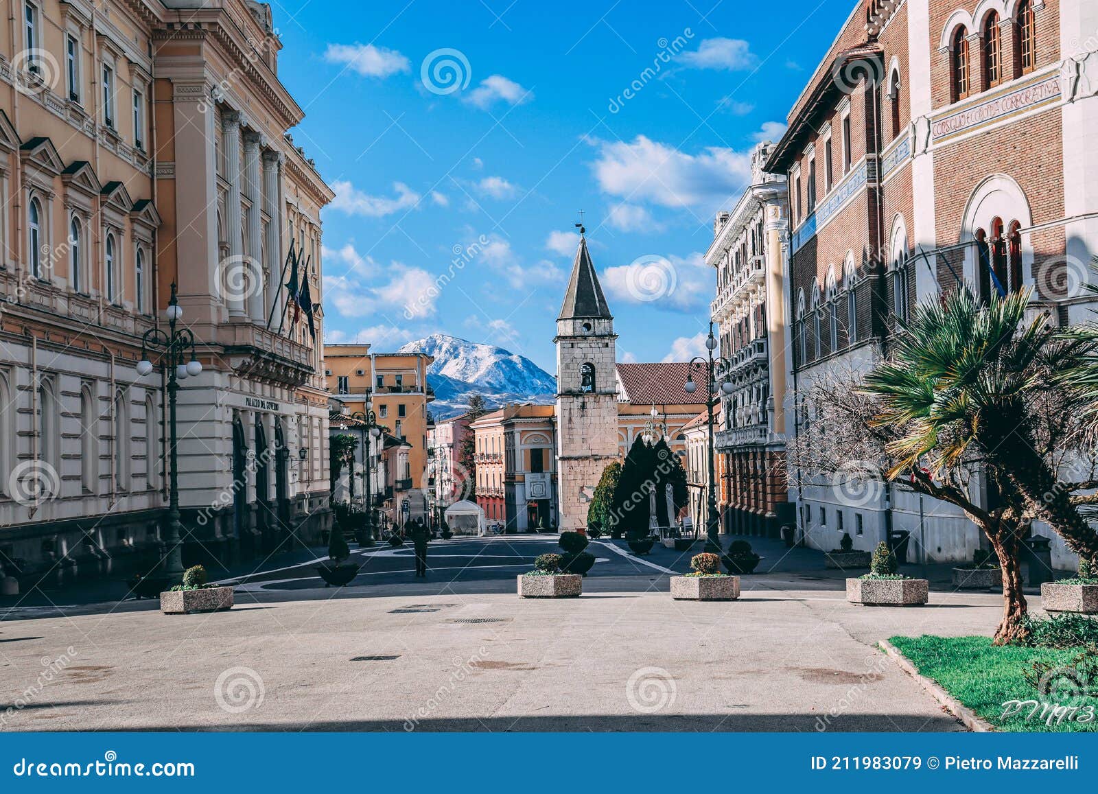 Cityscape of Benevento editorial stock image. Image of street - 211983079