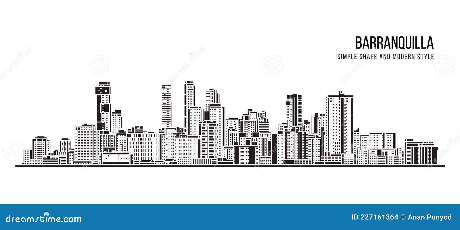 Cityscape Building Abstract Simple Shape and Modern Style Art Vector ...