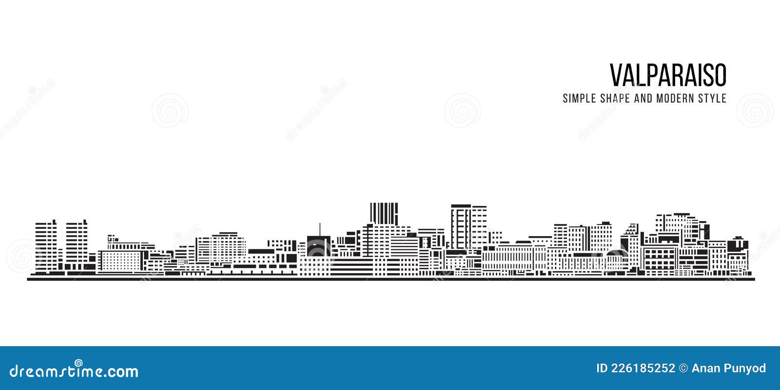 Cityscape Building Abstract Simple Shape and Modern Style Art Vector ...