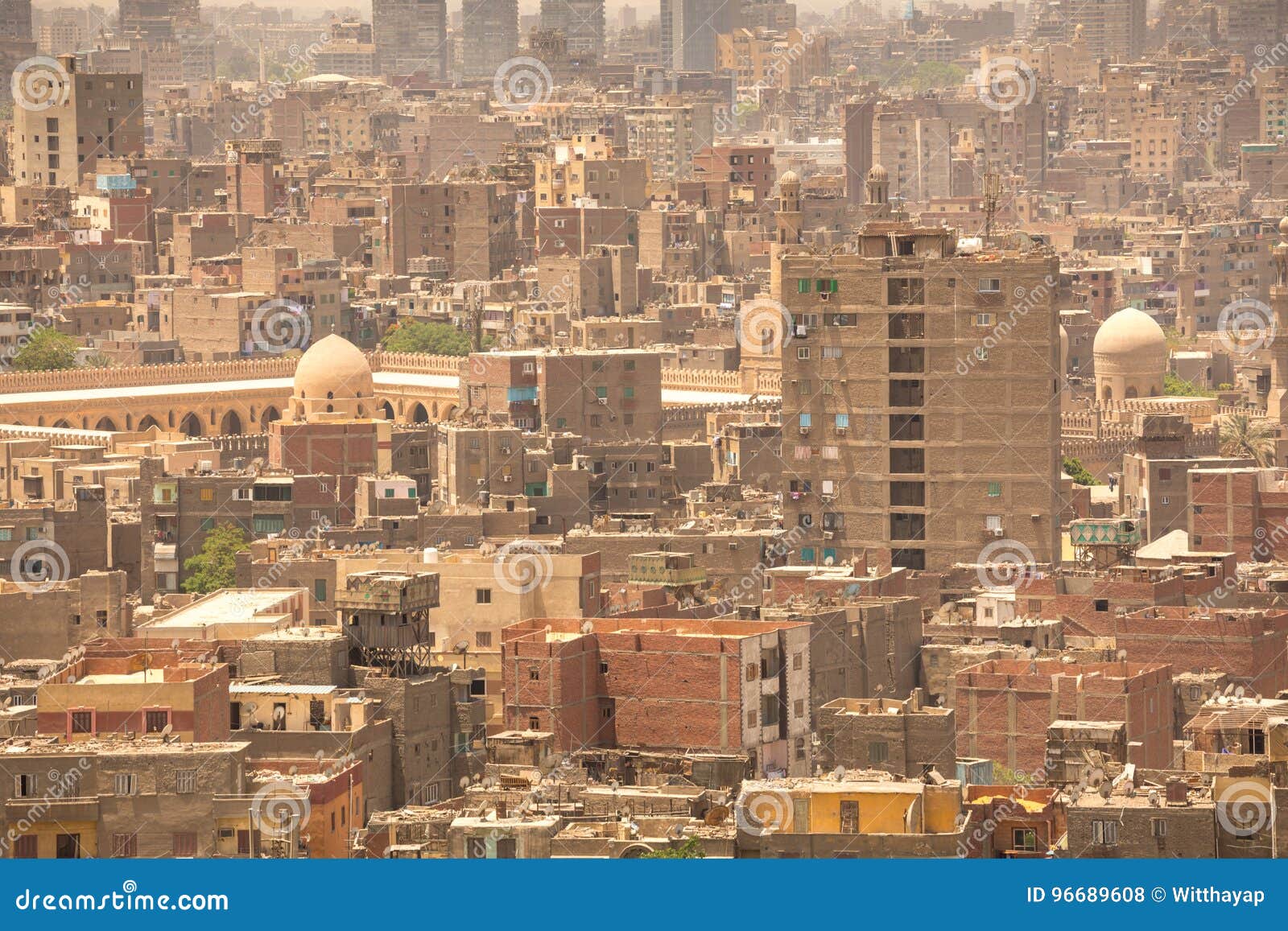 Cityscape of Cairo, Egypt stock photo. Image of high - 96689608