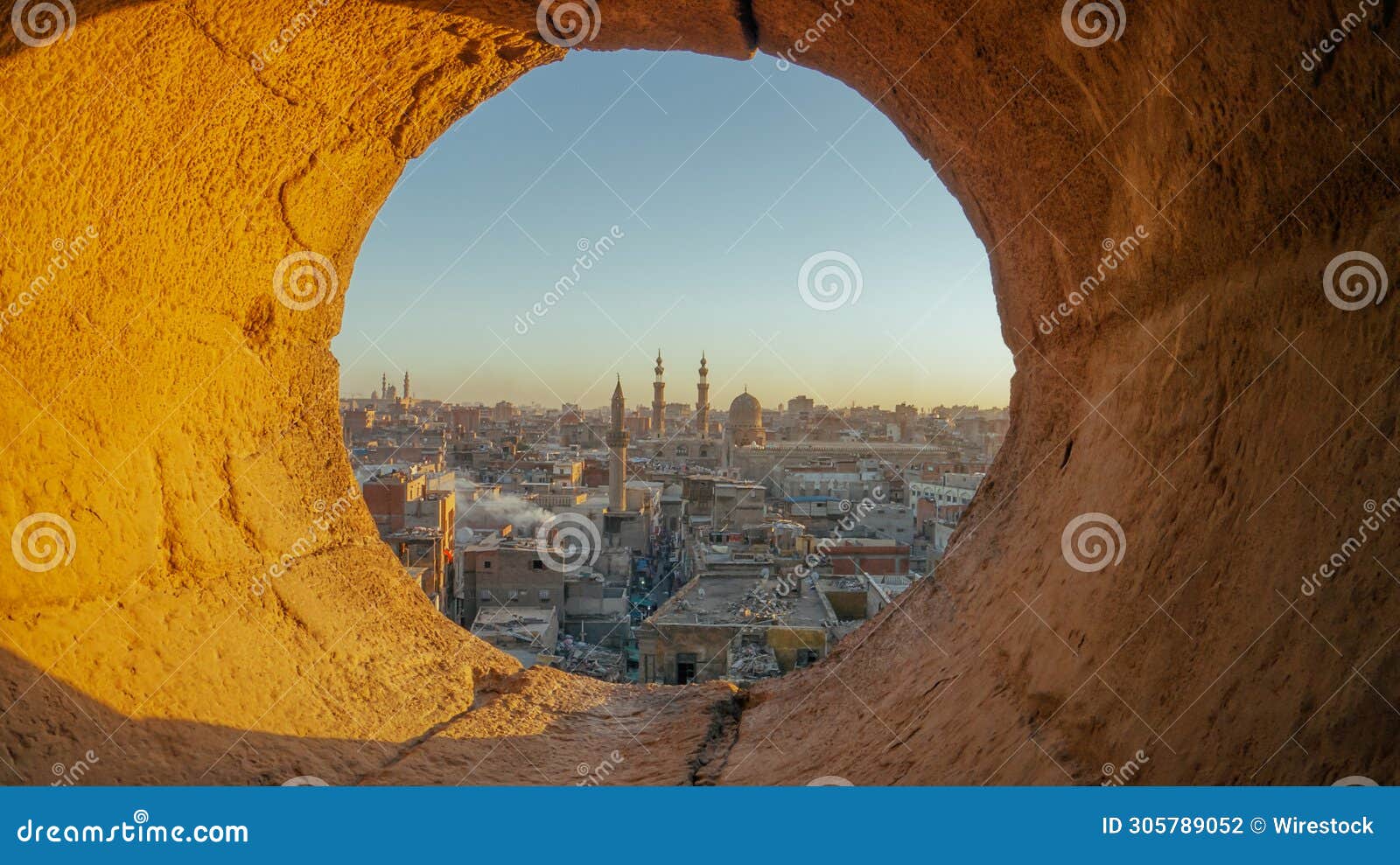 Cityscape Cario City View from the Top of a Mosque Stock Photo - Image ...