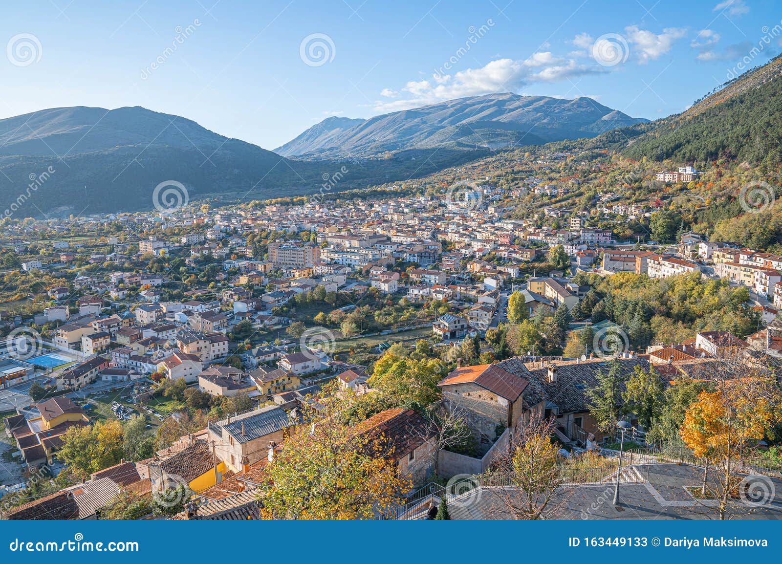 Cityscape at Celano in Abruzzo, Italy Editorial Stock Photo - Image of ...