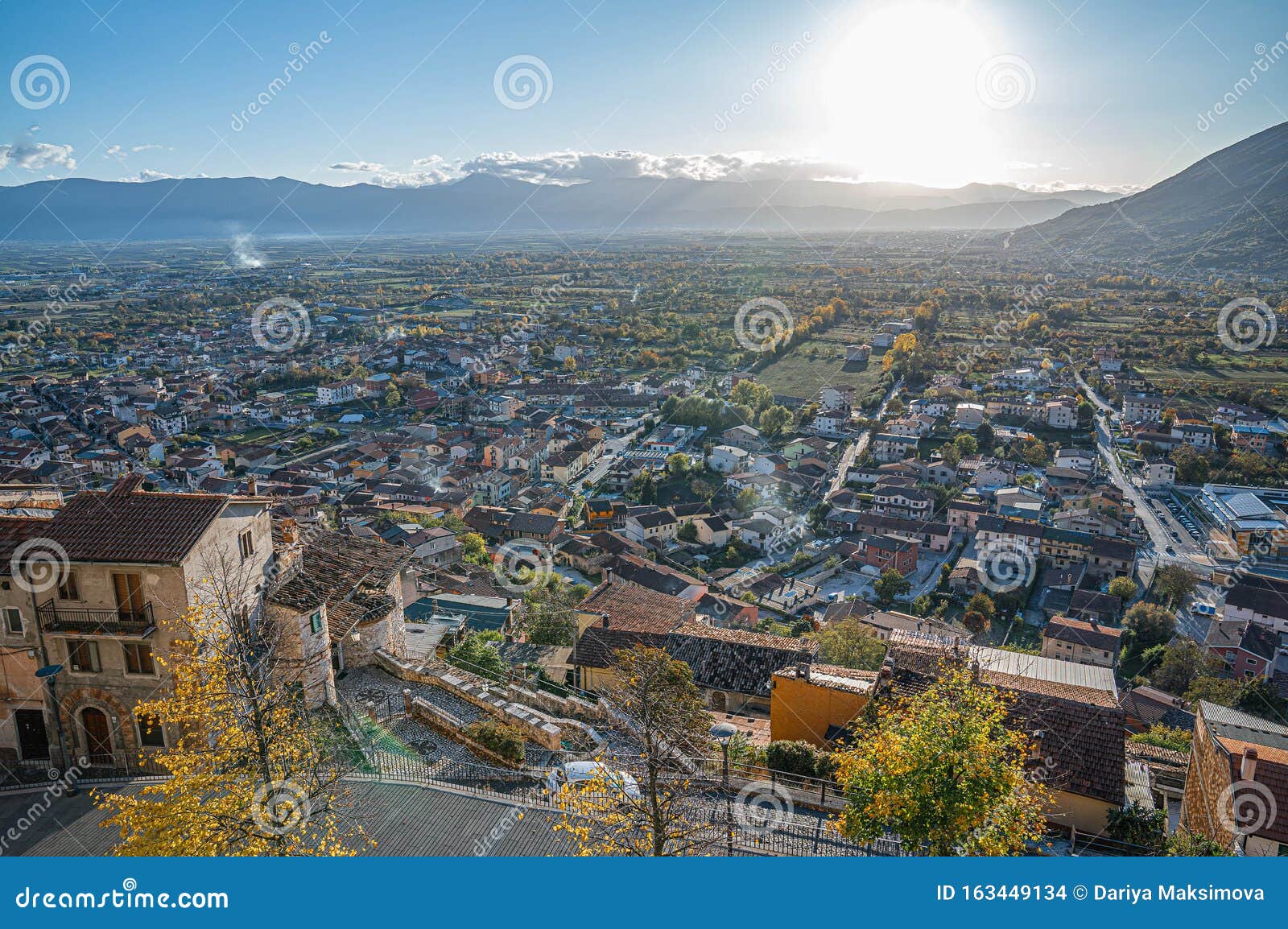 Cityscape at Celano in Abruzzo, Italy Stock Photo - Image of town, city ...
