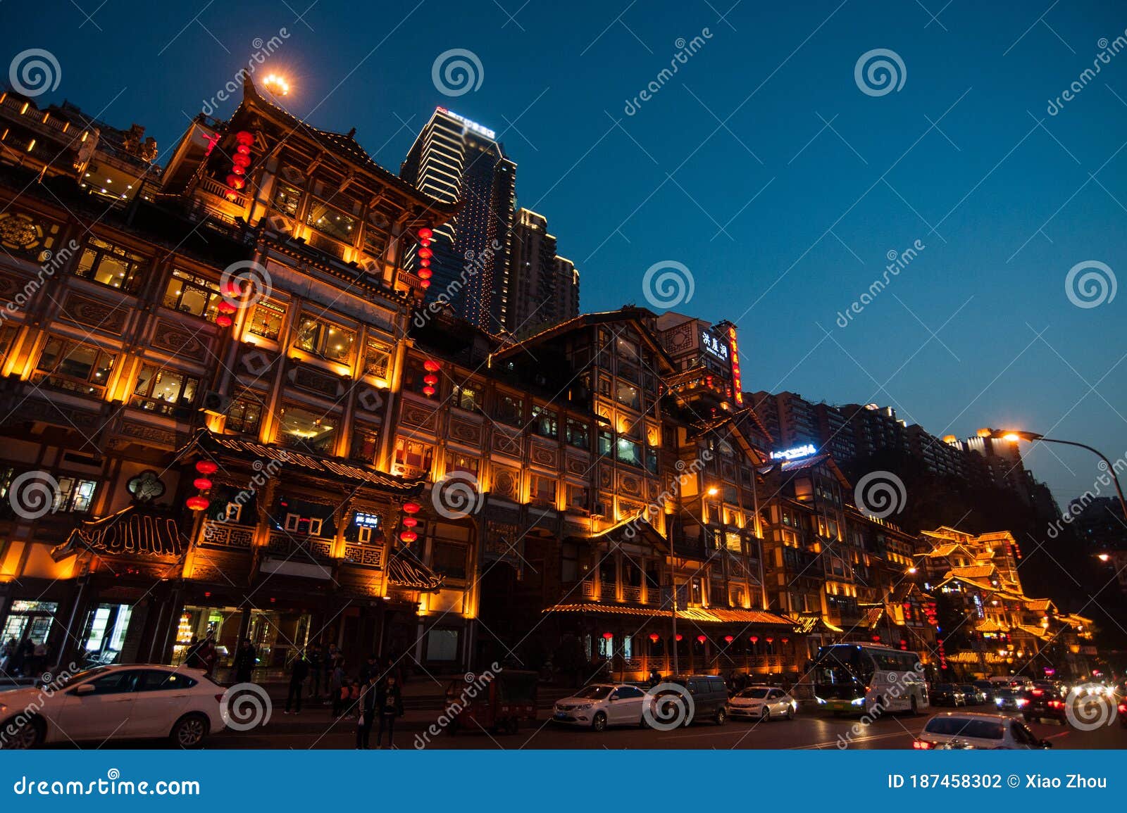 Cityscape of Chongqing editorial photography. Image of farm - 187458302