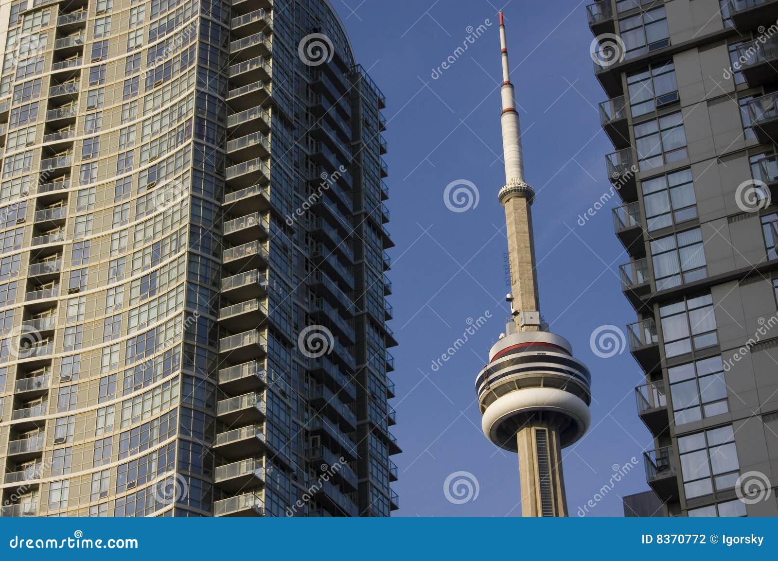 Cityscape with Cn Tower and Two Modern Buildings Editorial Photography ...