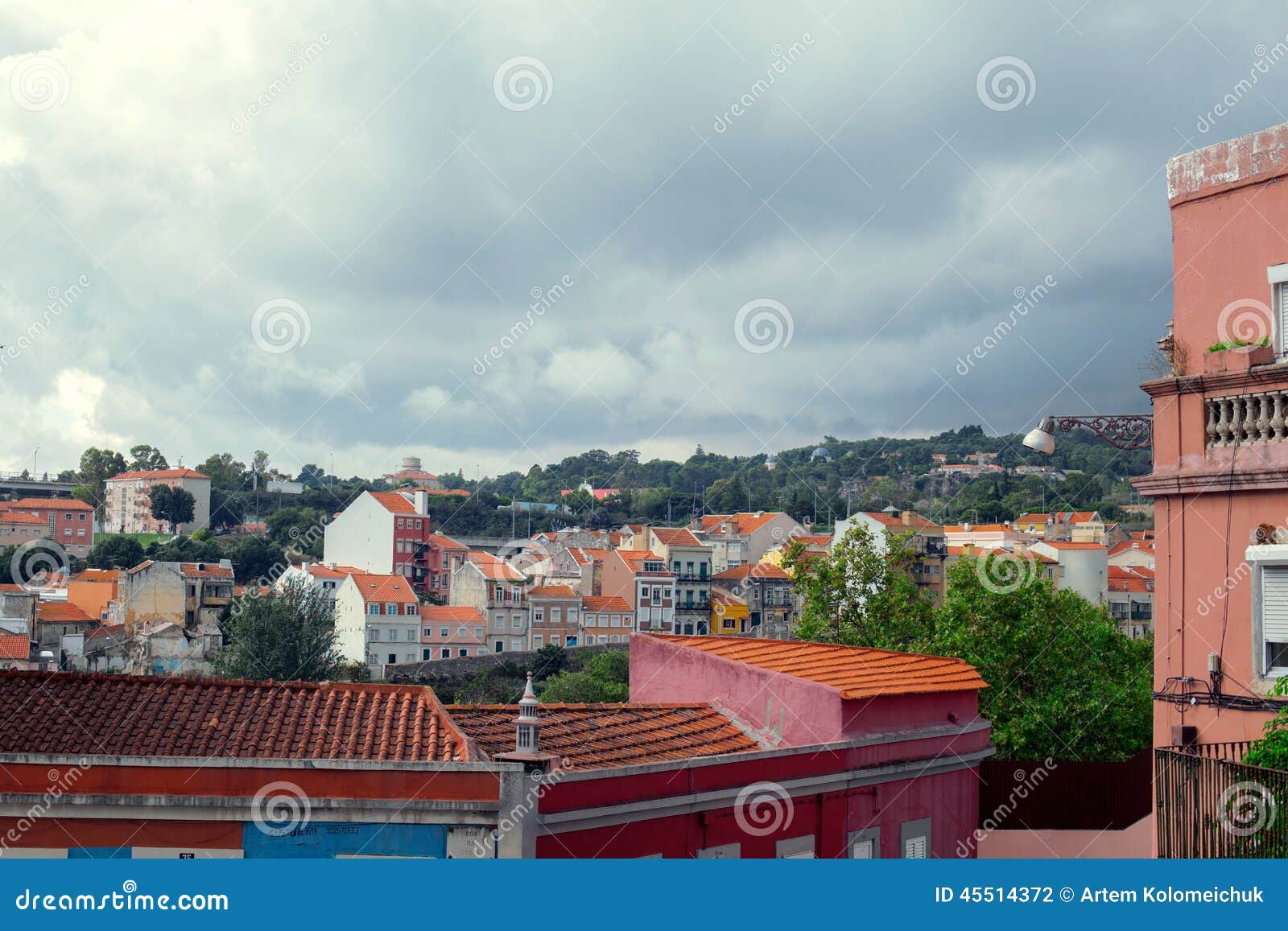Cityscape of Colorful Rooftops Stock Photo - Image of building, city ...