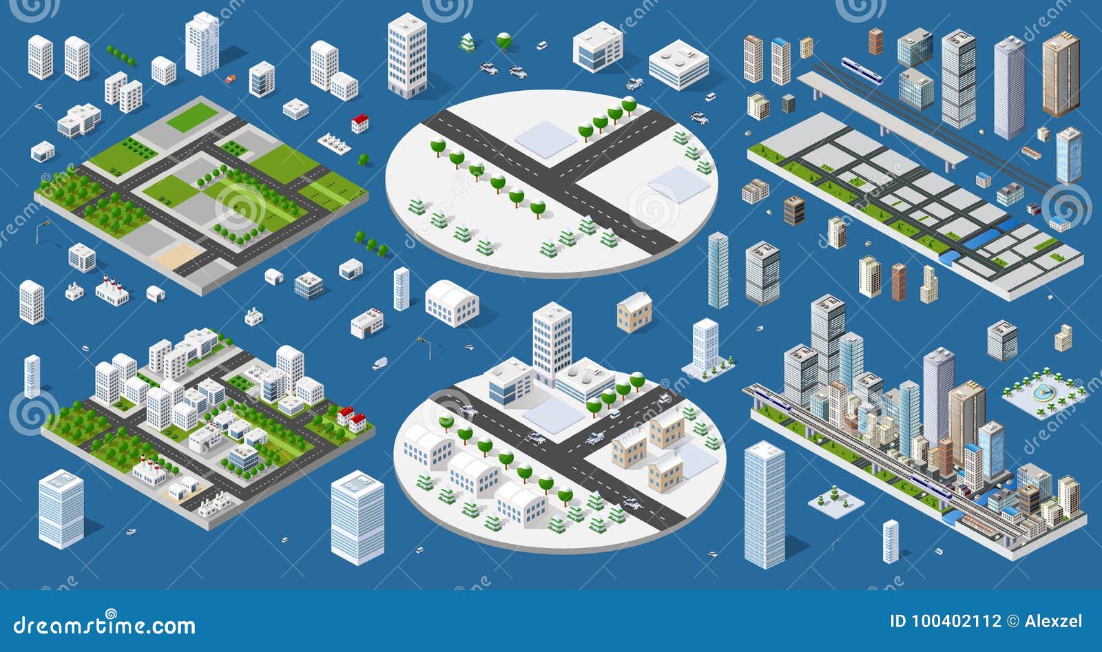 Cityscape design elements stock vector. Illustration of collection ...