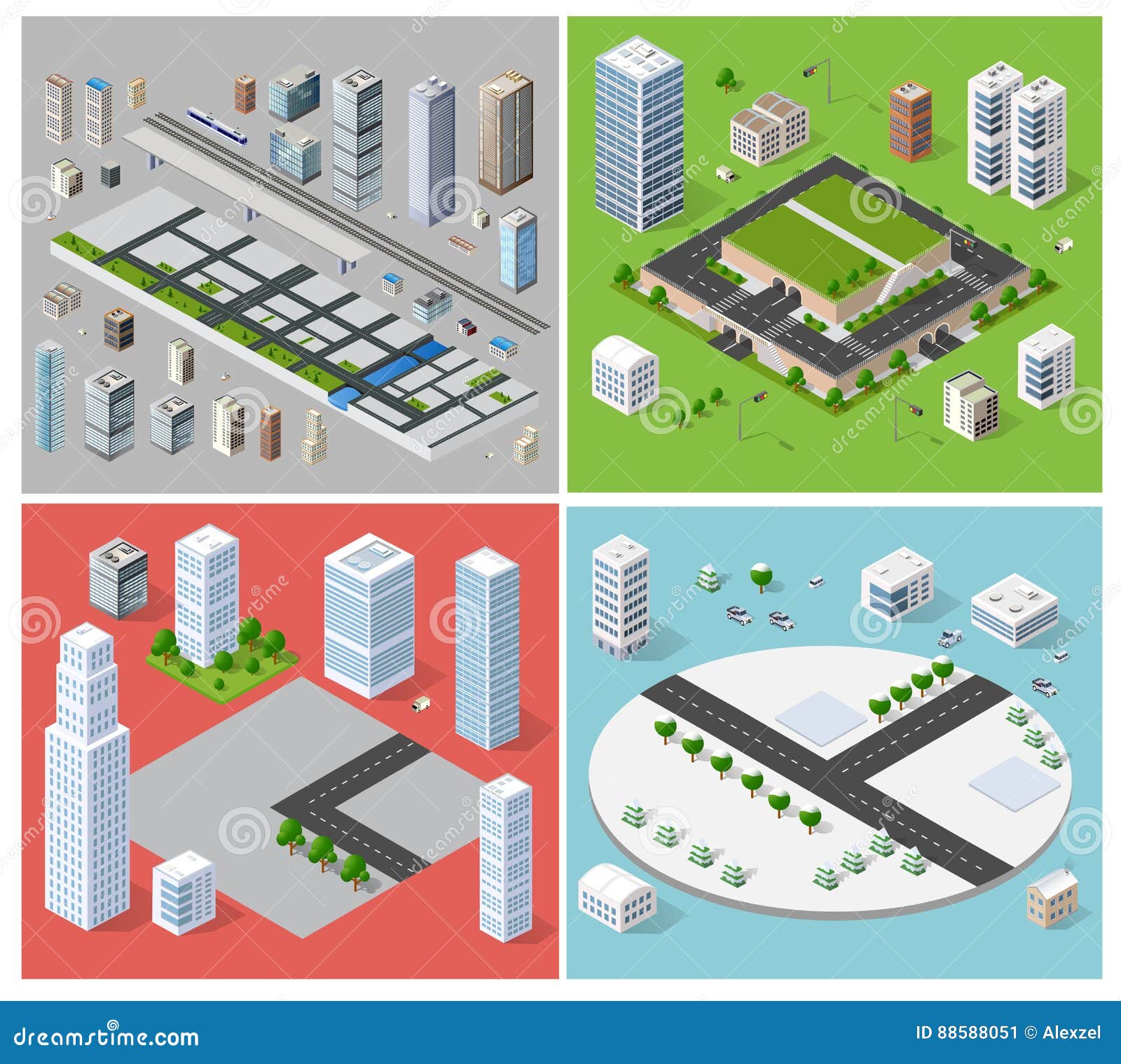 Cityscape design elements stock vector. Illustration of architecture ...
