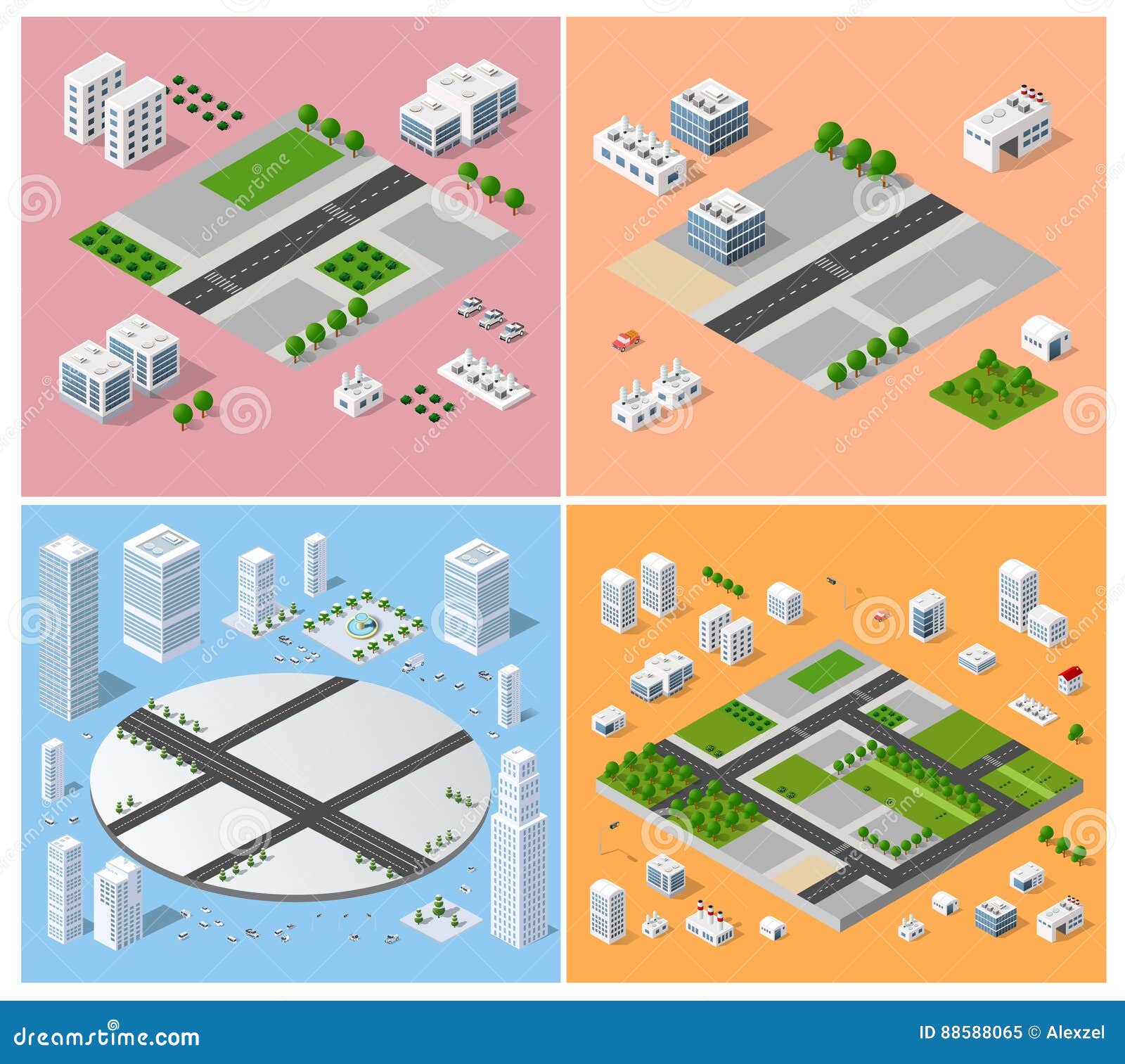 Cityscape design elements stock vector. Illustration of home - 88588065
