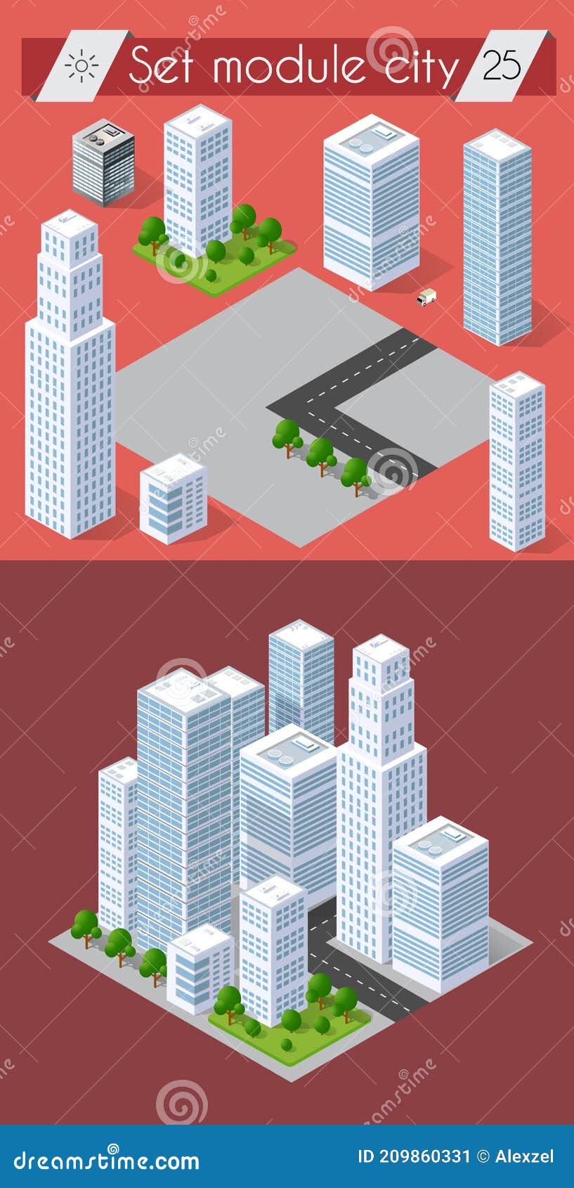 Cityscape design elements stock vector. Illustration of construction ...