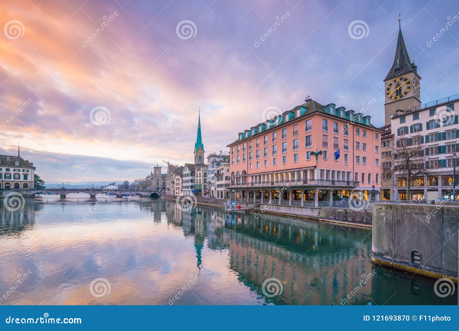 Cityscape of Downtown Zurich in Switzerland Stock Photo - Image of ...