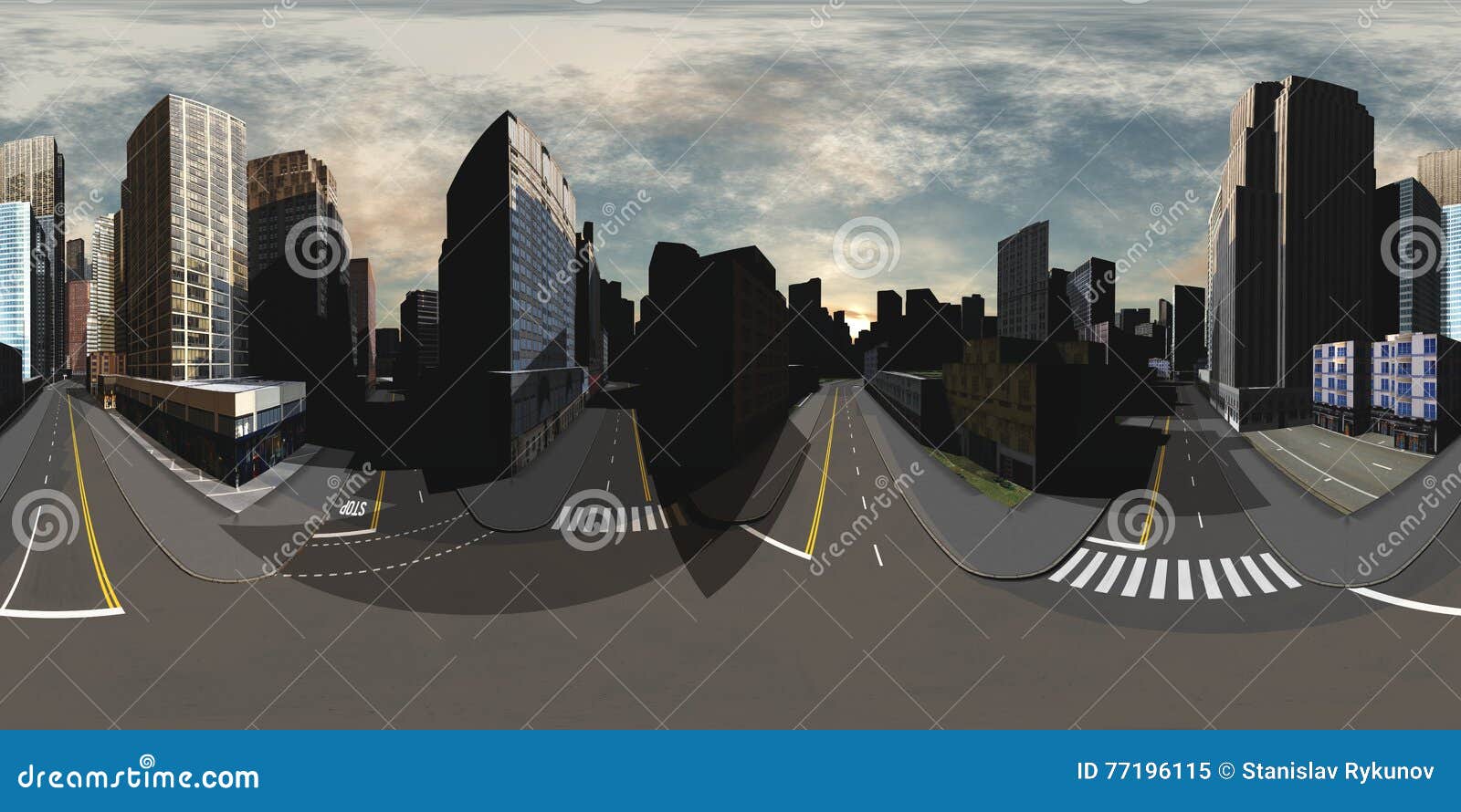 Cityscape. Environment Map. HDRI Map. Stock Photo | CartoonDealer.com ...