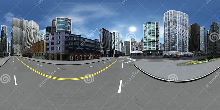 Cityscape. Environment Map. HDRI Map Stock Image - Image of beauty ...