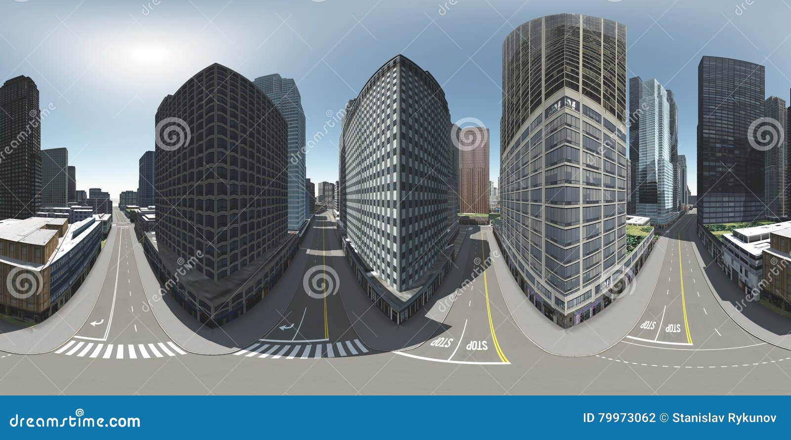Cityscape. Environment Map. HDRI Map Stock Illustration - Illustration ...