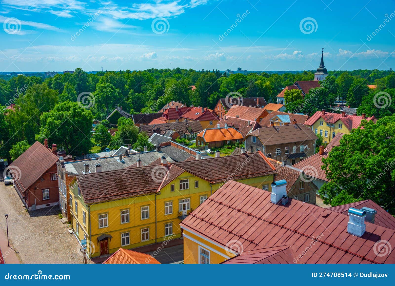 Cityscape of Estonian Town Viljandi Stock Photo - Image of viljandi ...