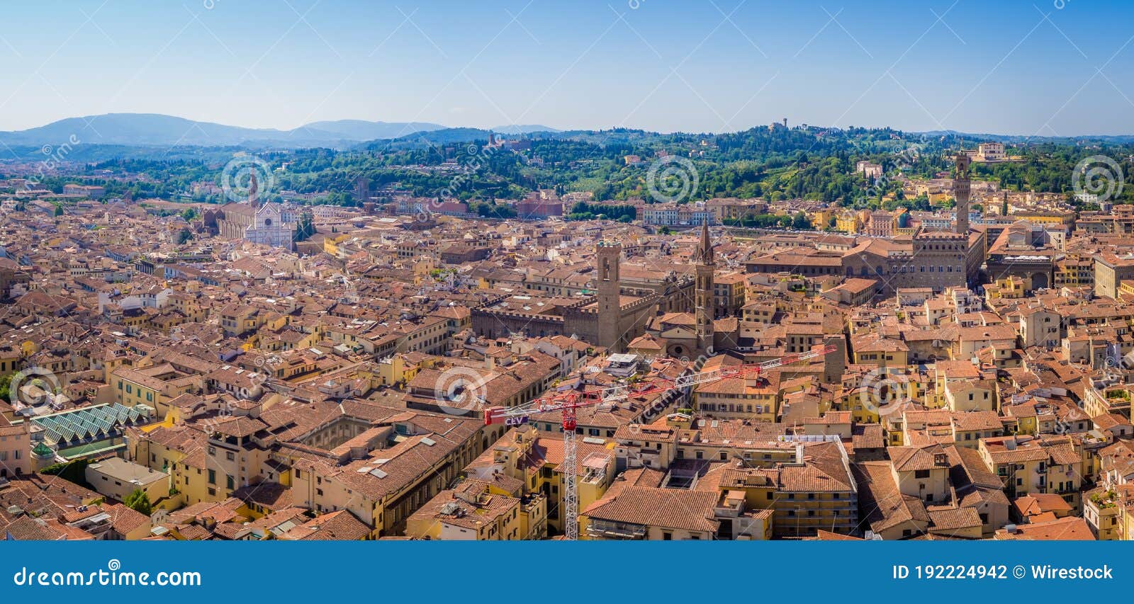 Cityscape of Florence Surrounded by Hills and Greenery Under the ...