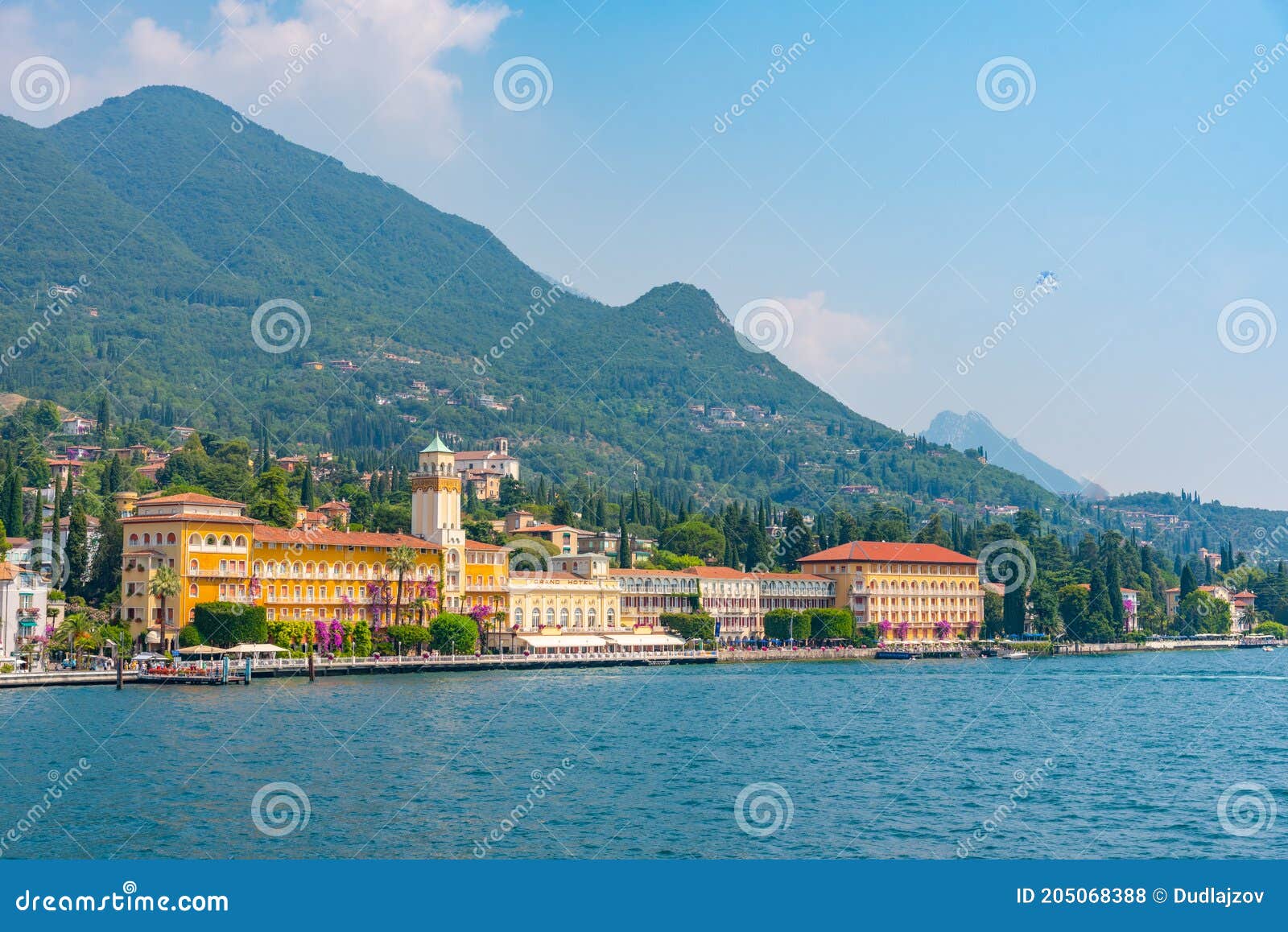 Cityscape of Gardone Riviera in Italy Stock Photo - Image of shore ...