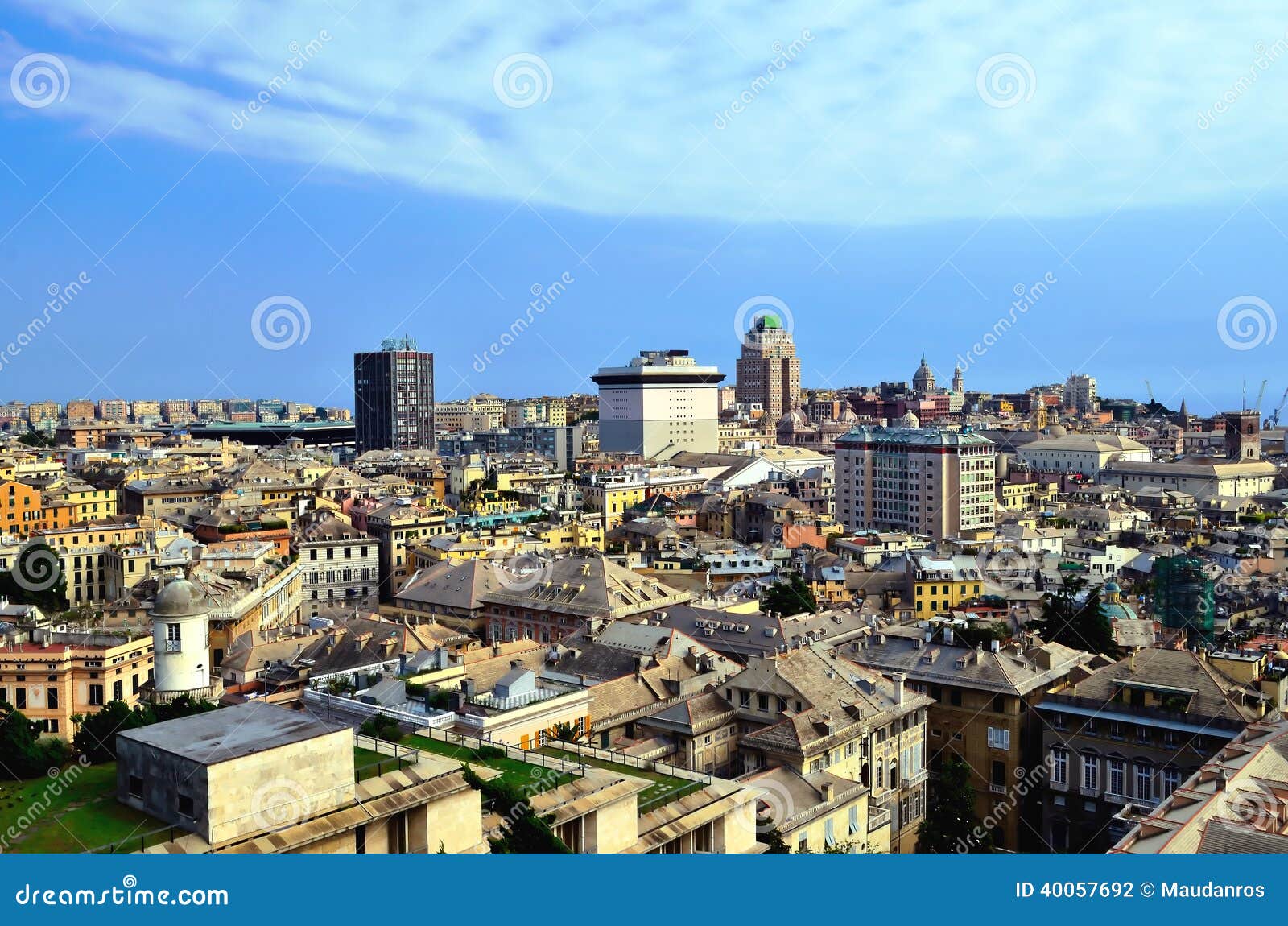 Cityscape of Genoa stock photo. Image of historical, liguria - 40057692