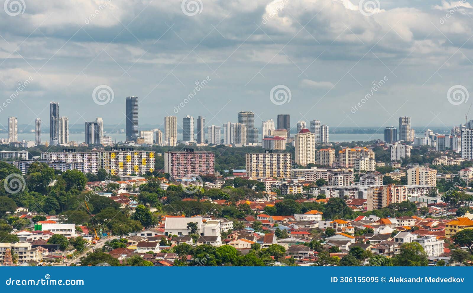 Cityscape of George Town stock image. Image of cityscape - 306155095