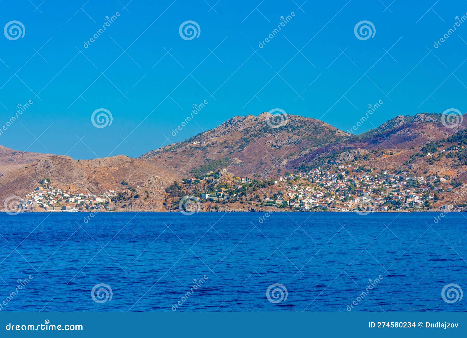 Cityscape of Greek Town Hydra Stock Photo - Image of island, holiday ...