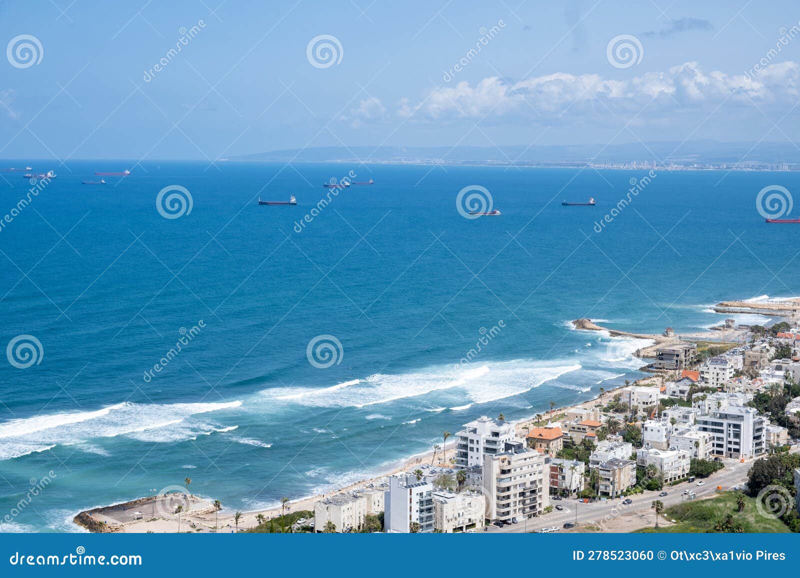 The Cityscape of Haifa City and Metropolitan Area Stock Photo - Image ...
