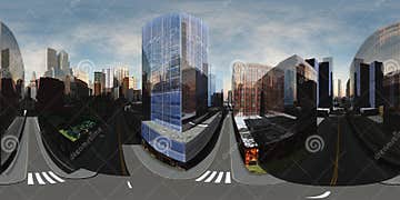 Cityscape, HDRI, Environment Map Stock Illustration - Illustration of ...