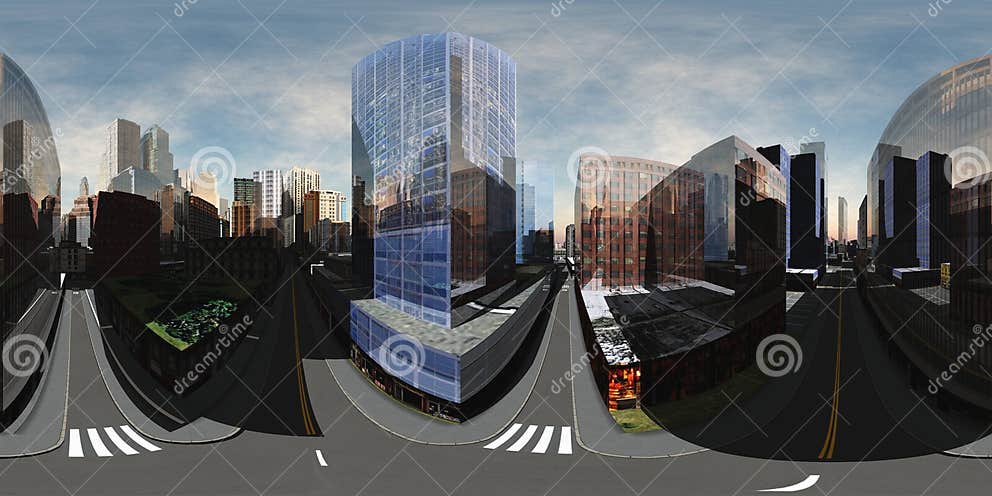 Cityscape, HDRI, Environment Map Stock Illustration - Illustration of ...