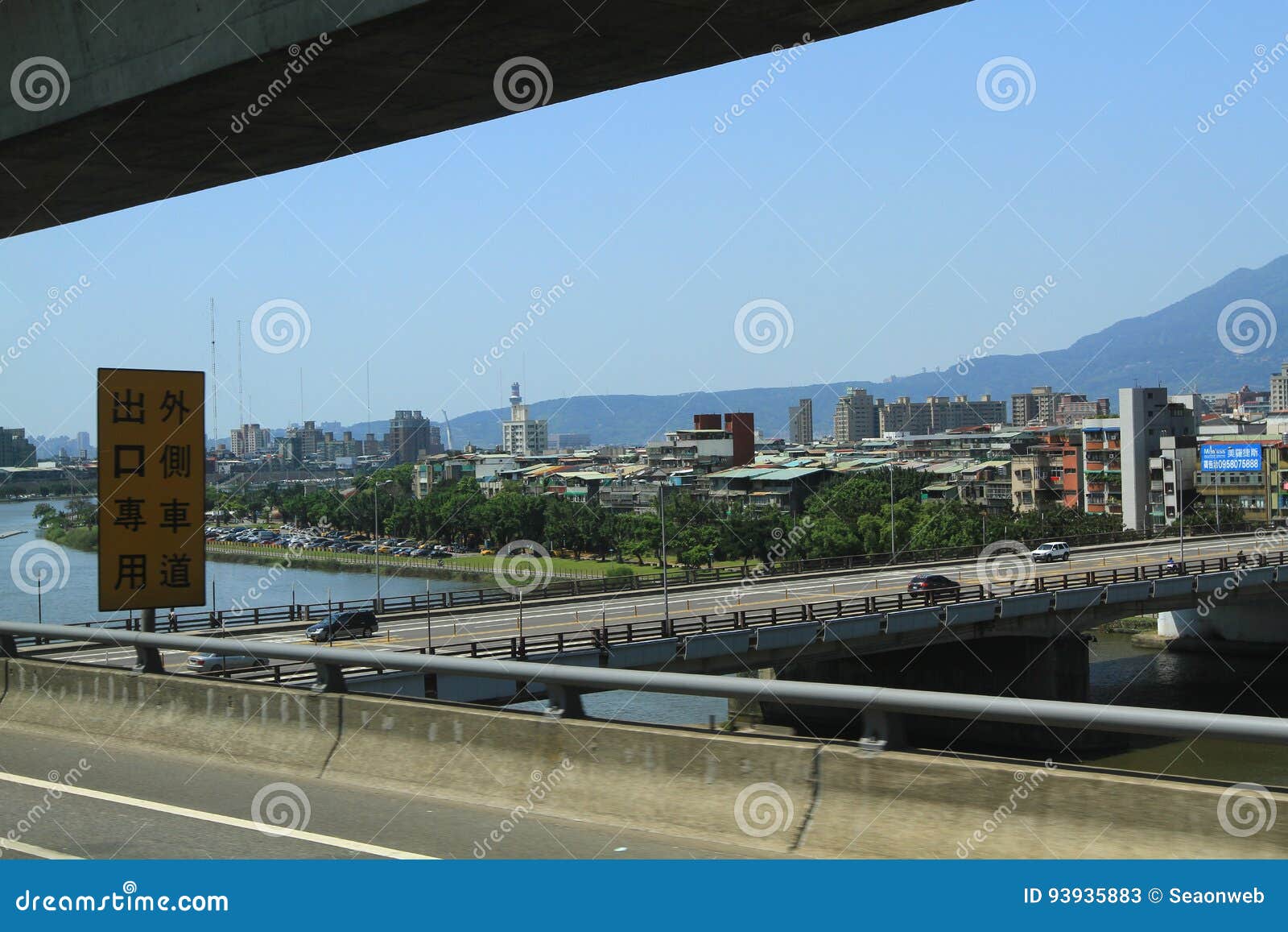 The Cityscape of Highway and Buildings Editorial Stock Photo - Image of ...